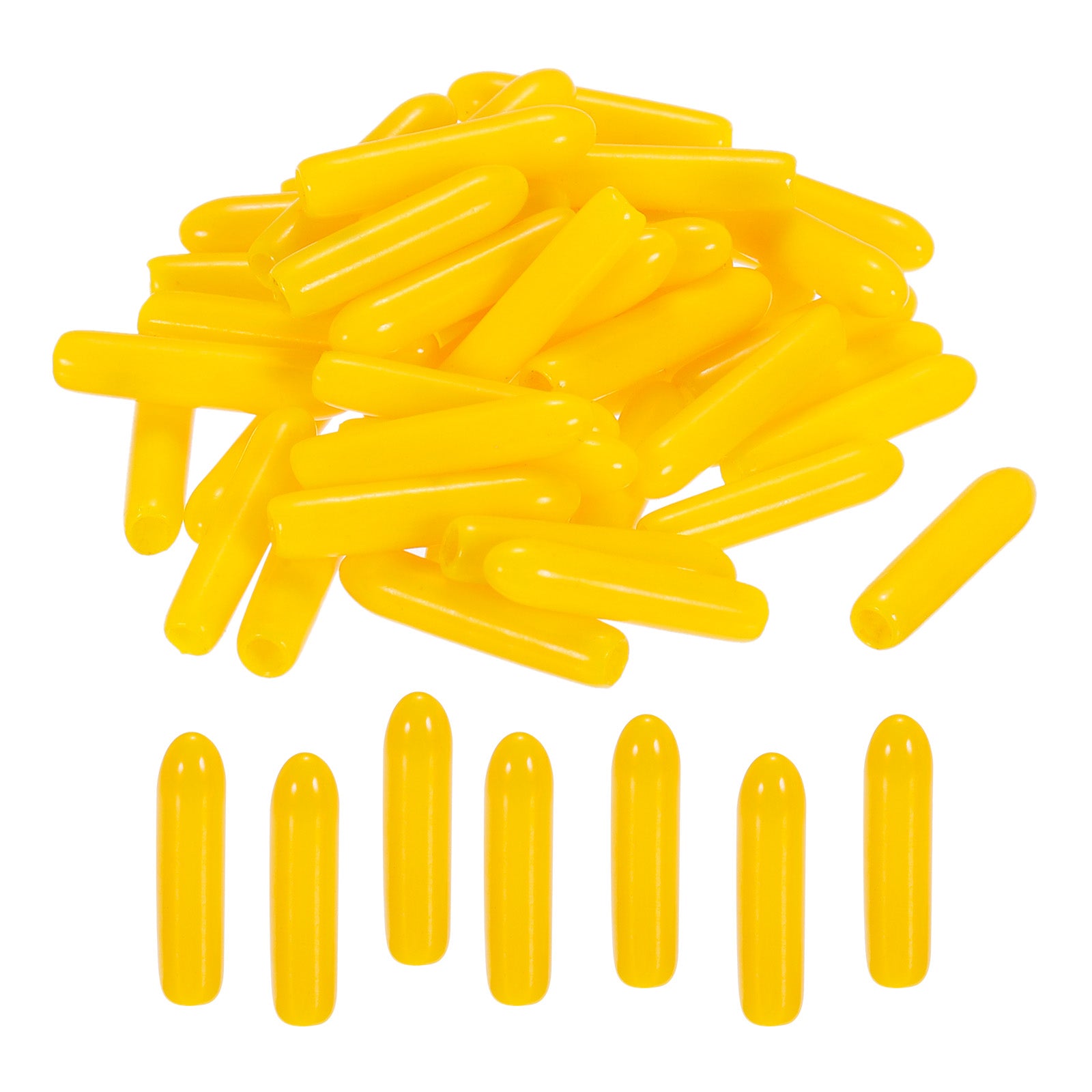 100pcs 2mm Rubber End Caps Cover PVC Vinyl Screw Thread Protector Round ...
