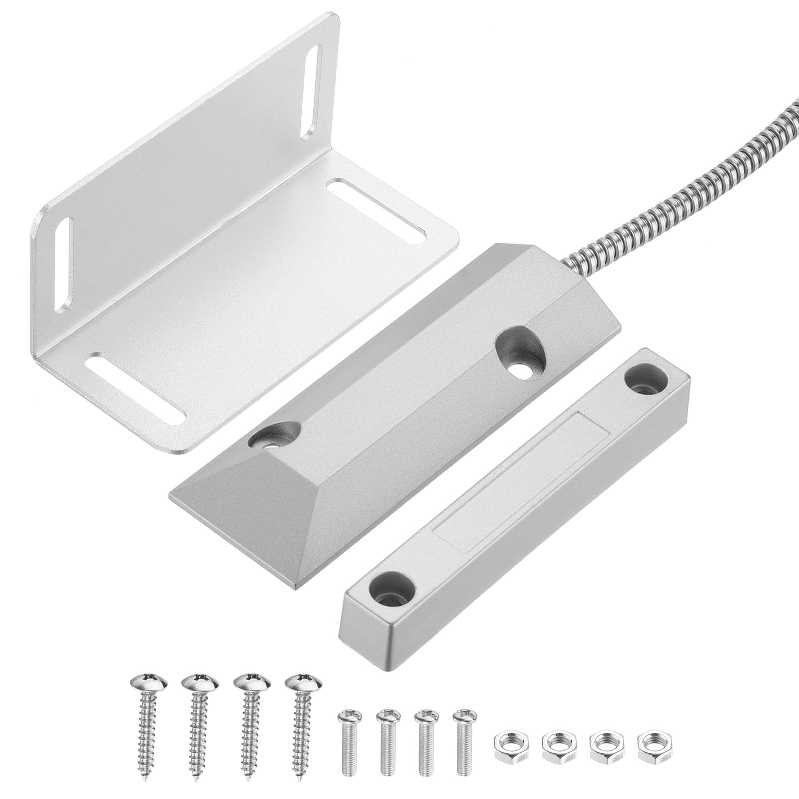 Garage Door Sensor, NC Wired Magnetic Contacts Switch with Adjustable ...