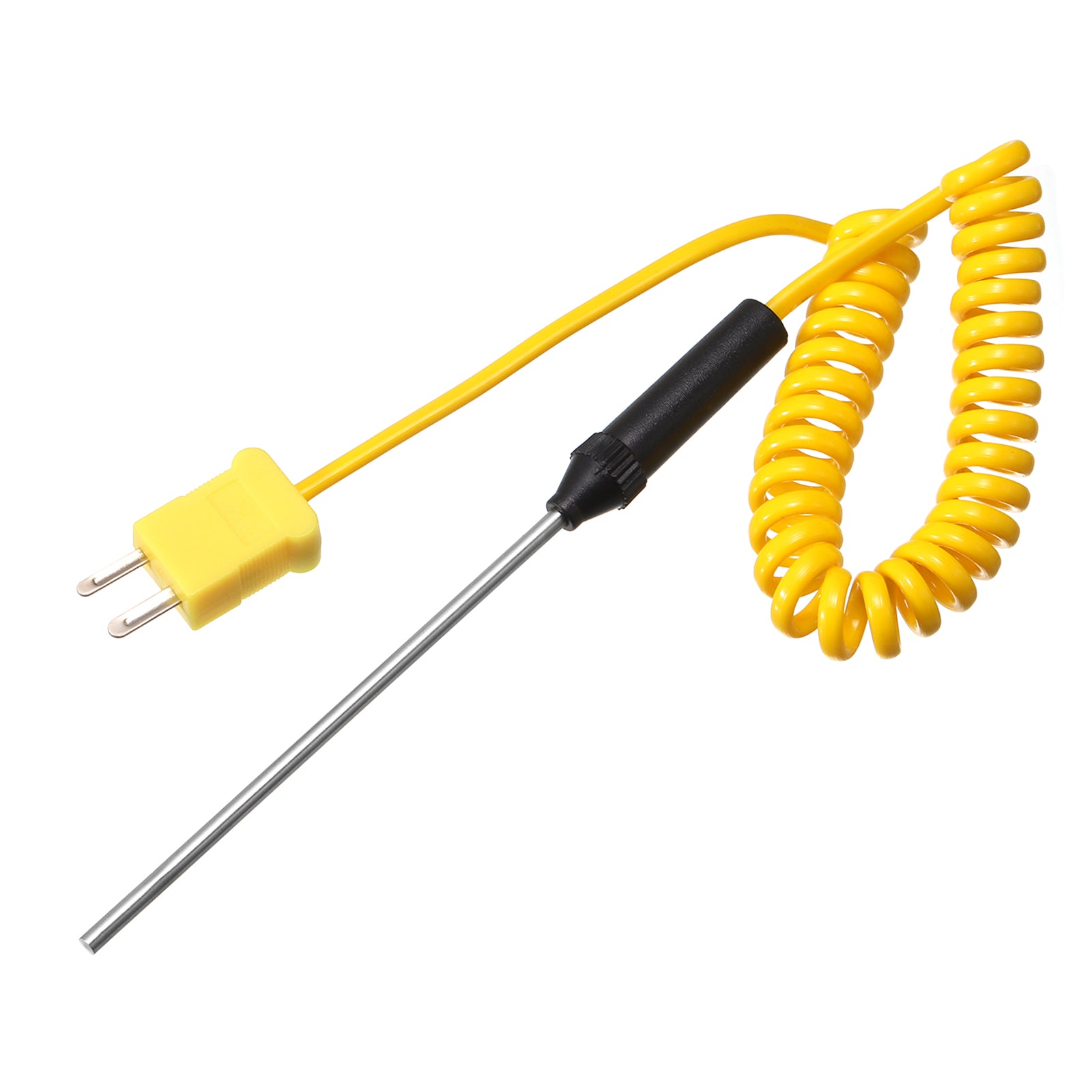 Surface Thermocouple 4" Probe K Type Yellow Coiled Wire -50 to 650C for ...