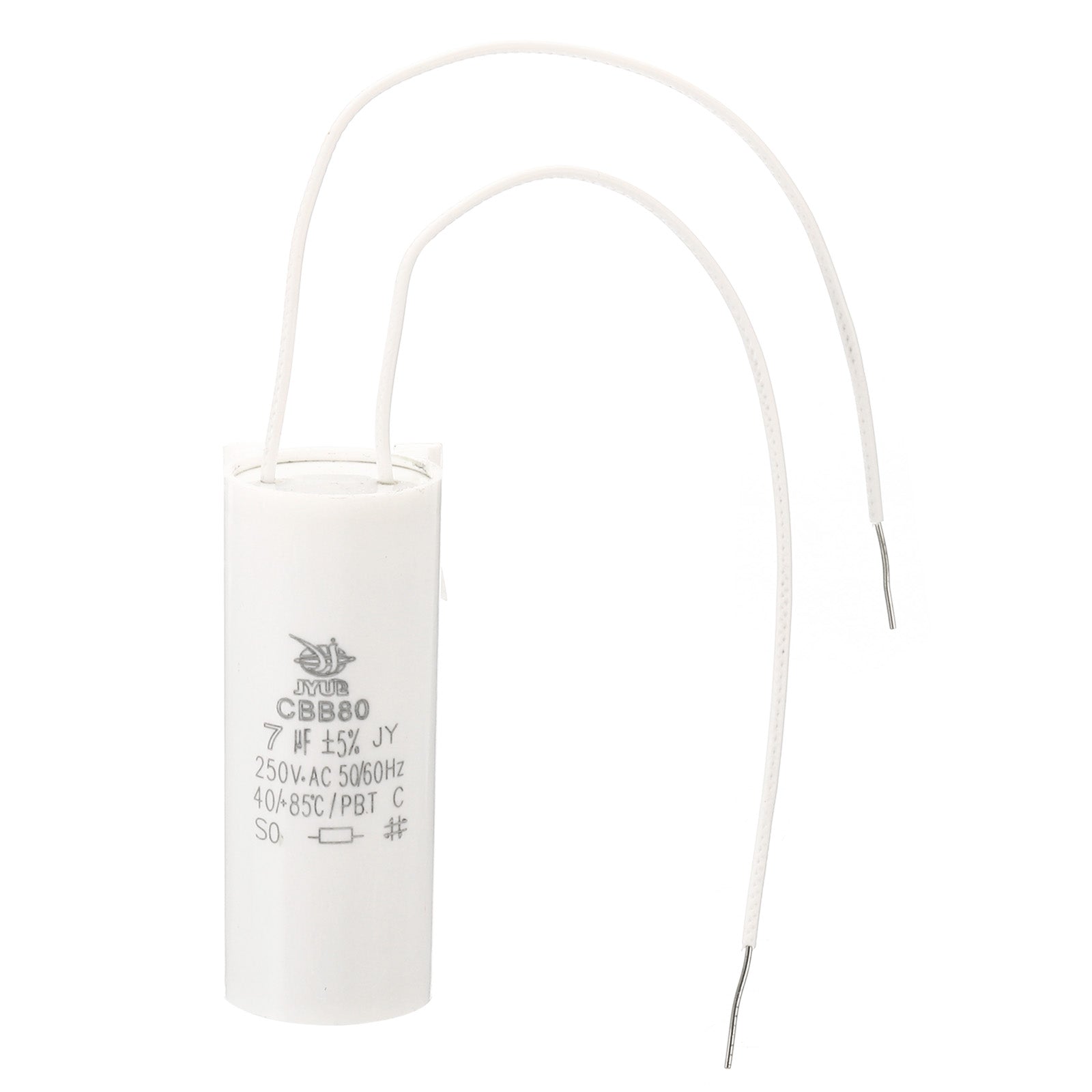 CBB80 Lighting Capacitor 7uf Running Capacitor,AC 250V 2 Wires 50/60Hz ...