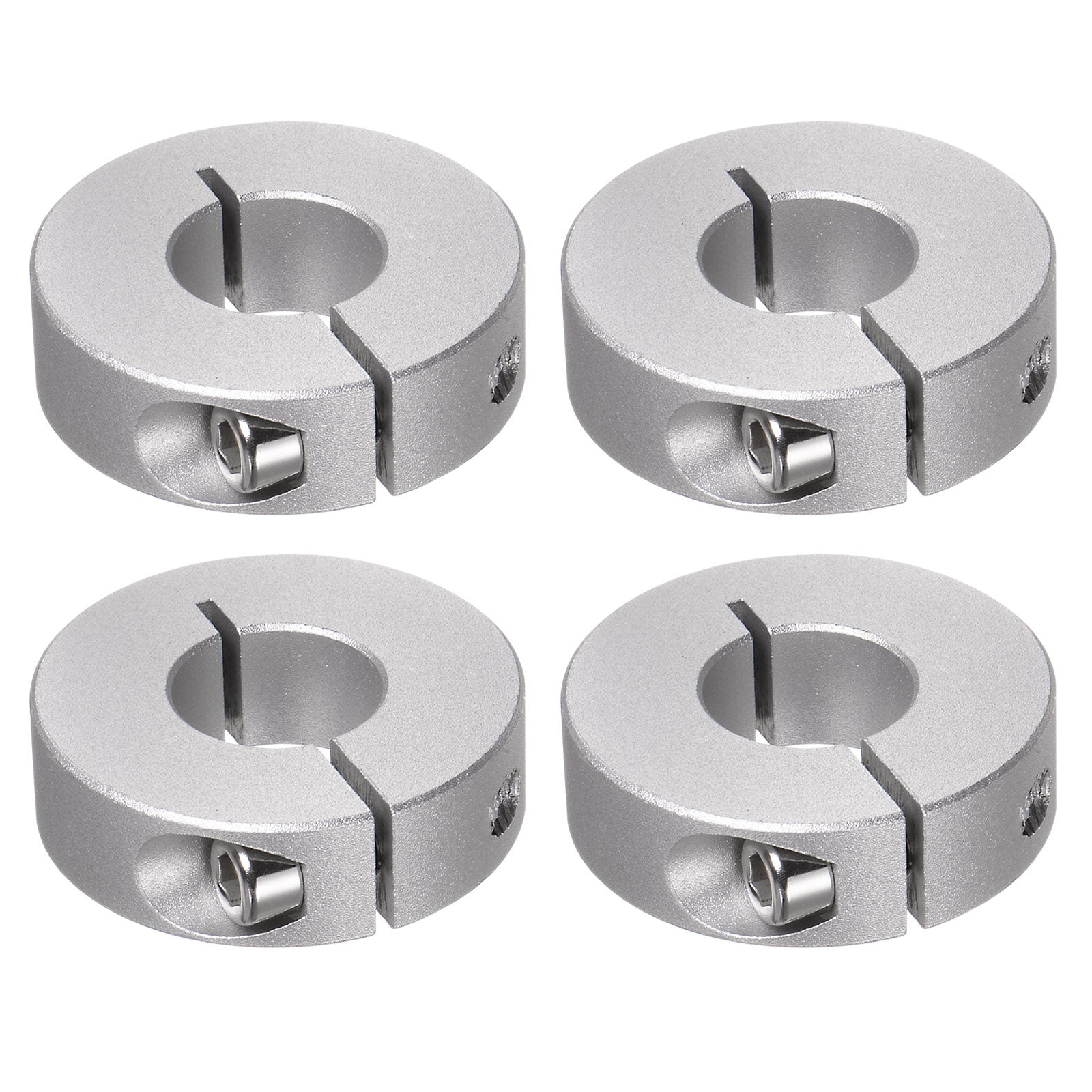4pcs 17mm Bore Set Screw Split Shaft Collars Aluminum Alloy, 40mm OD ...