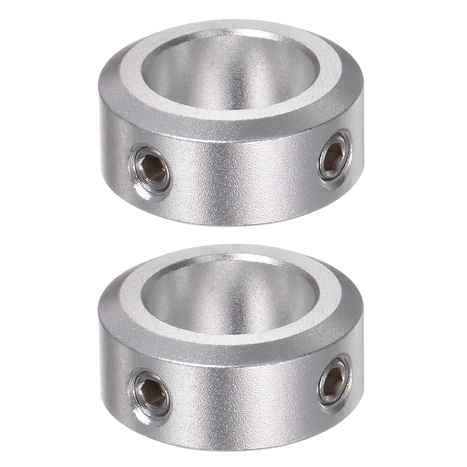 2pcs Shaft Collar 15mm Bore Aluminum Alloy Set Screw Shaft Collars ...