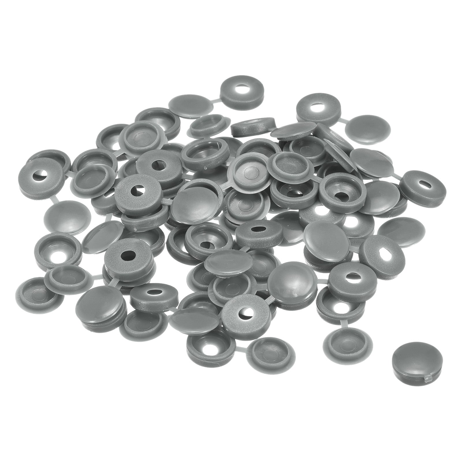 100Pcs 5mm Hinged Screw Cover Caps Plastic Fold Screw Snap Covers, Gray ...