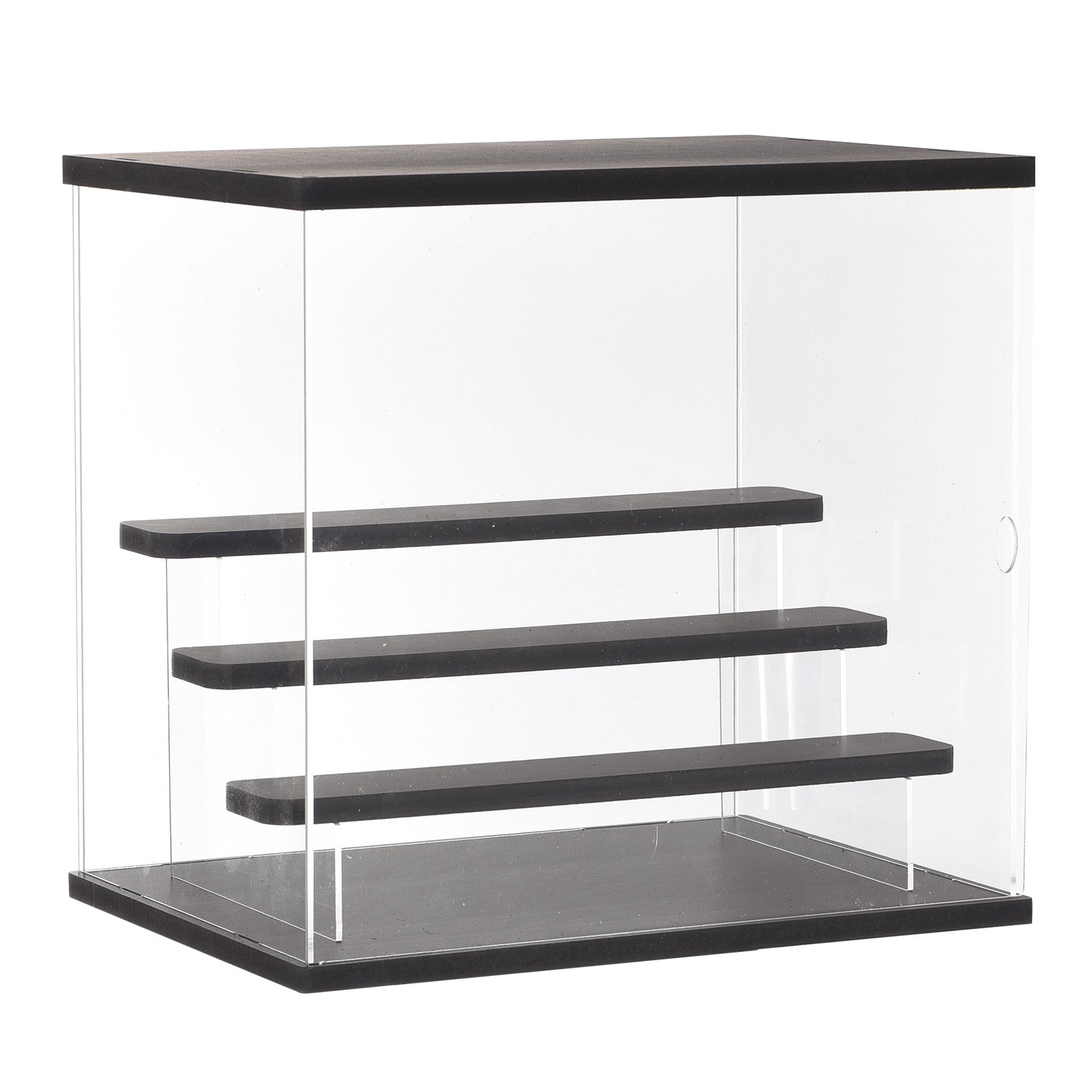 Clear Acrylic Display Case with LED Light 3 Tier Dustproof Showcase ...