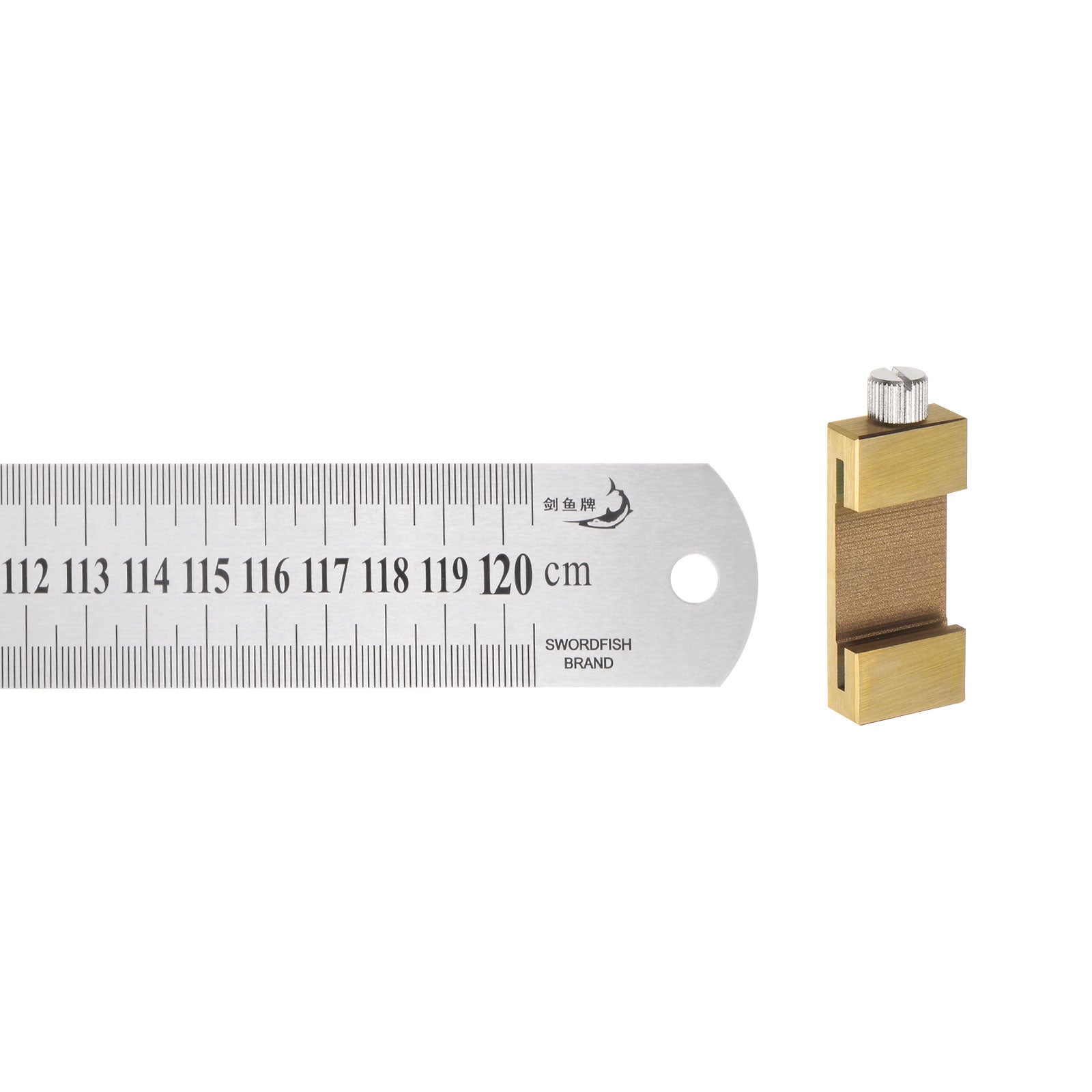 Stainless Steel Ruler with 40mm Scriber Block 48" Metric Inch Ruler ...