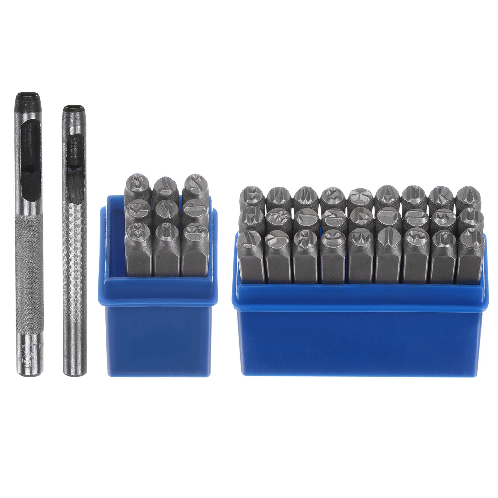 Metal Stamping Kit 3/16" (5mm) A-Z/0-8 Punch Press Tool with Hole Punch ...