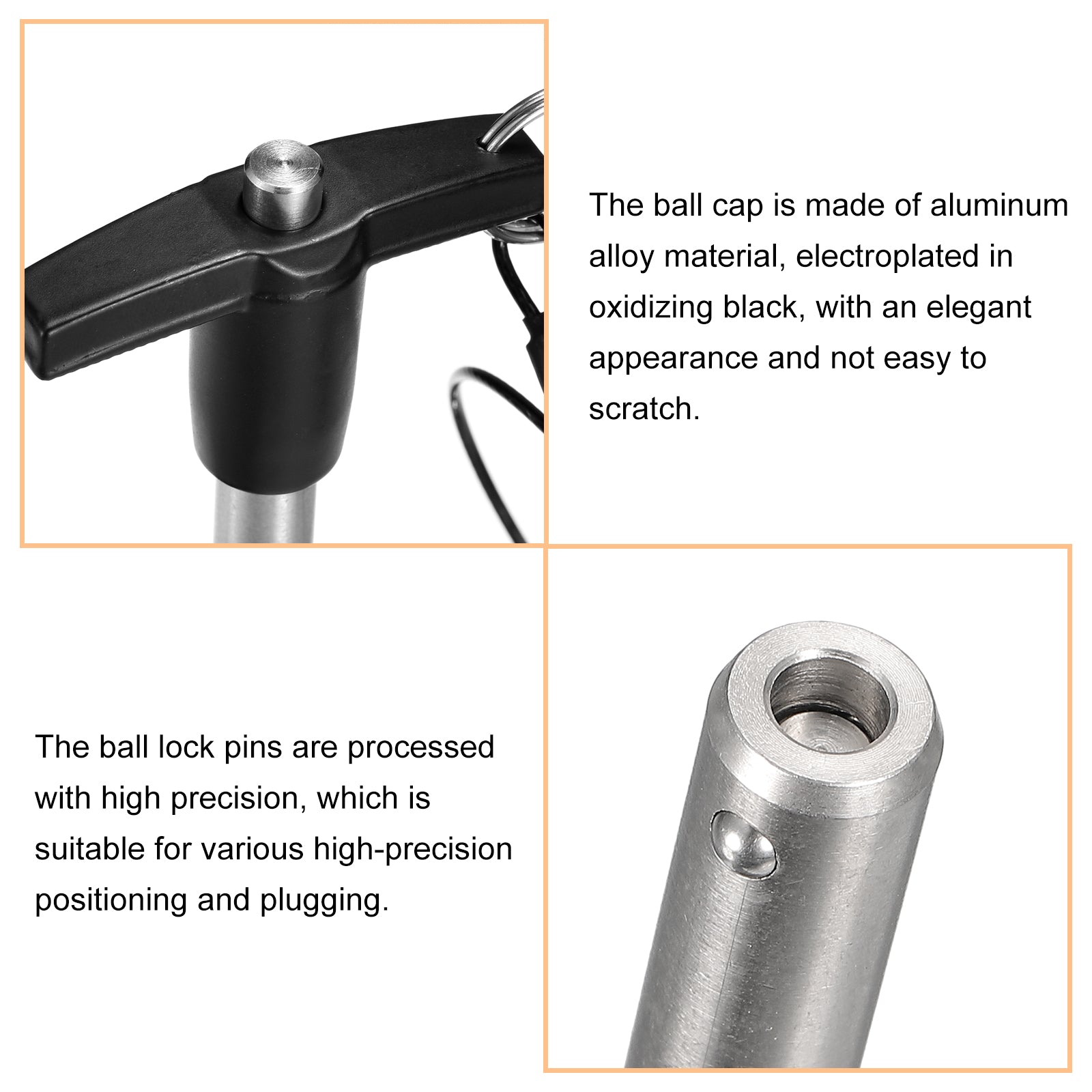 Uxcell T Handle Lock Pins, 3/8" Pin Dia. 3-15/16" Usage Length ...