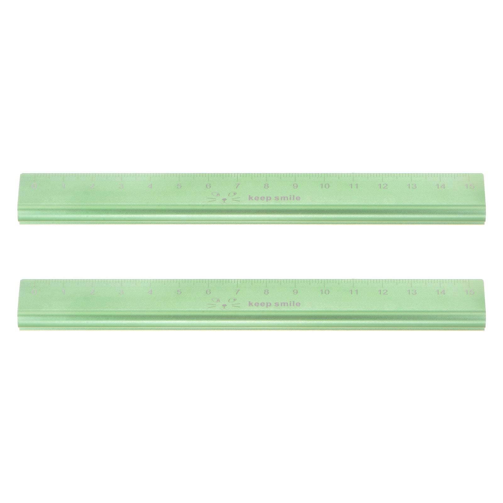 2pcs Aluminum Hollow Scale Ruler 15cm Metric Triangular Metal Straight ...