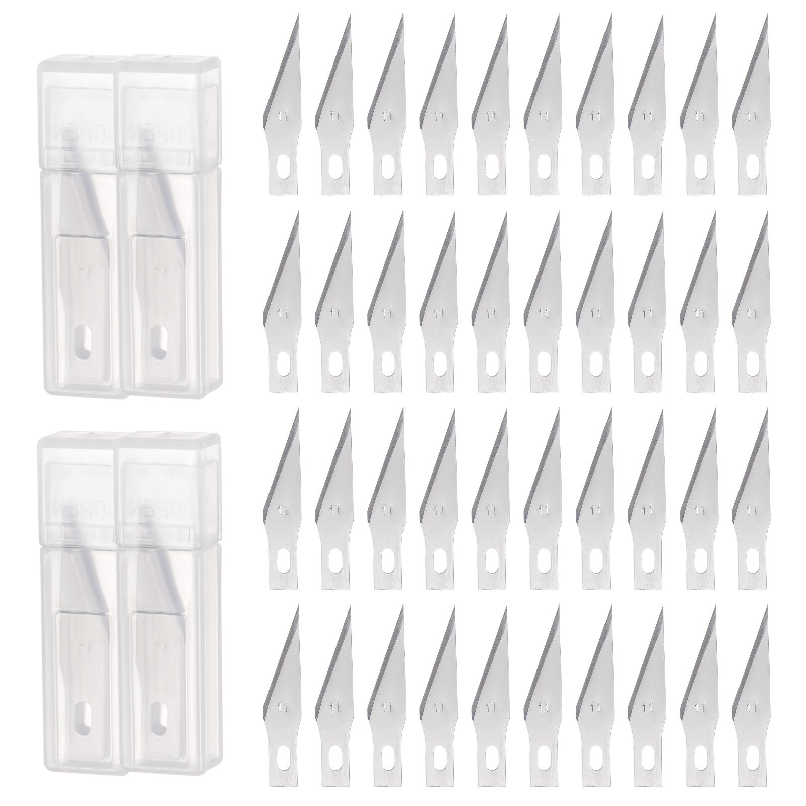 40pcs Exacto Knife Blades #11 Hobby Knife Replacement Blades Refills ...