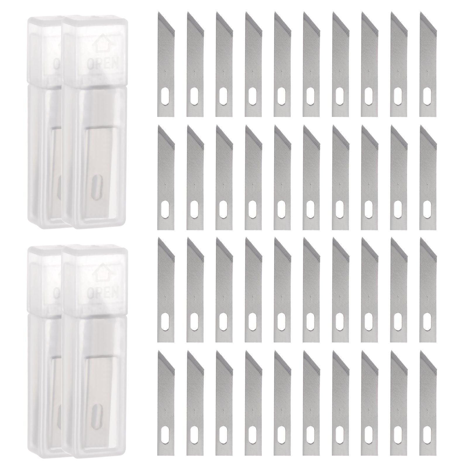 40pcs Exacto Knife Blades #1 Hobby Knife Replacement Blades Refills ...