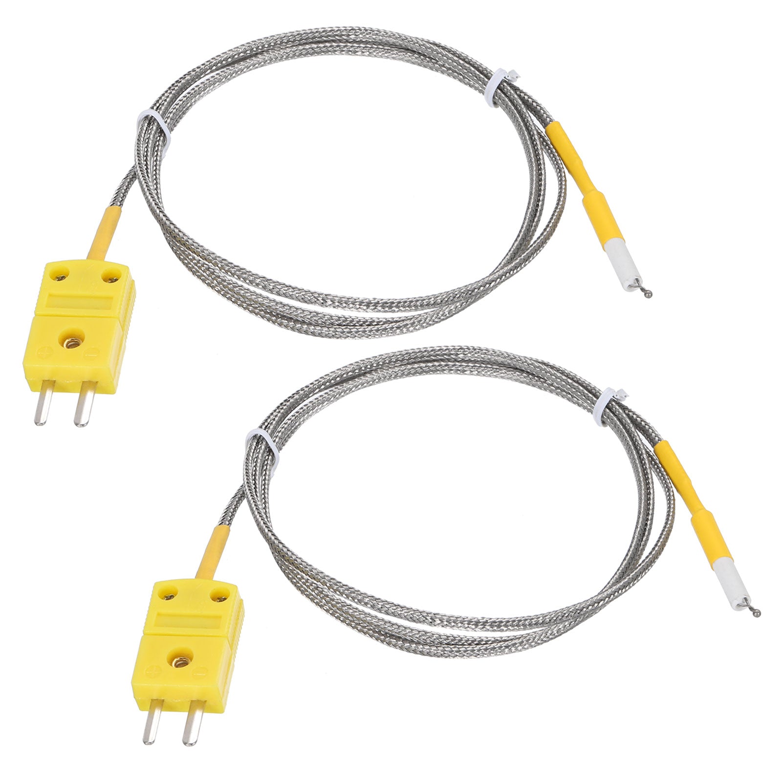 2pcs K Type Thermocouple Mini Connector Temperature Sensor Probes Metal ...
