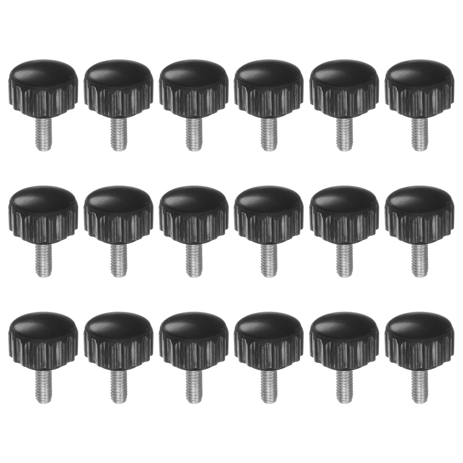 18pcs M4 x 10mm Thread 16mm Knurled Grip Clamping Knobs Handle Thumb ...