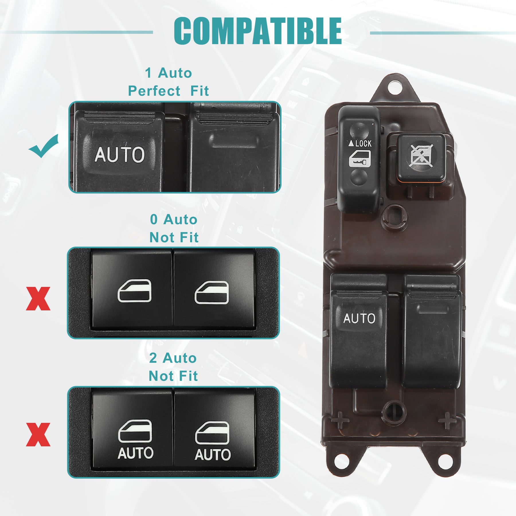 Front Left Driver Side Master Power Window Switch Fit for Toyota Camry ...