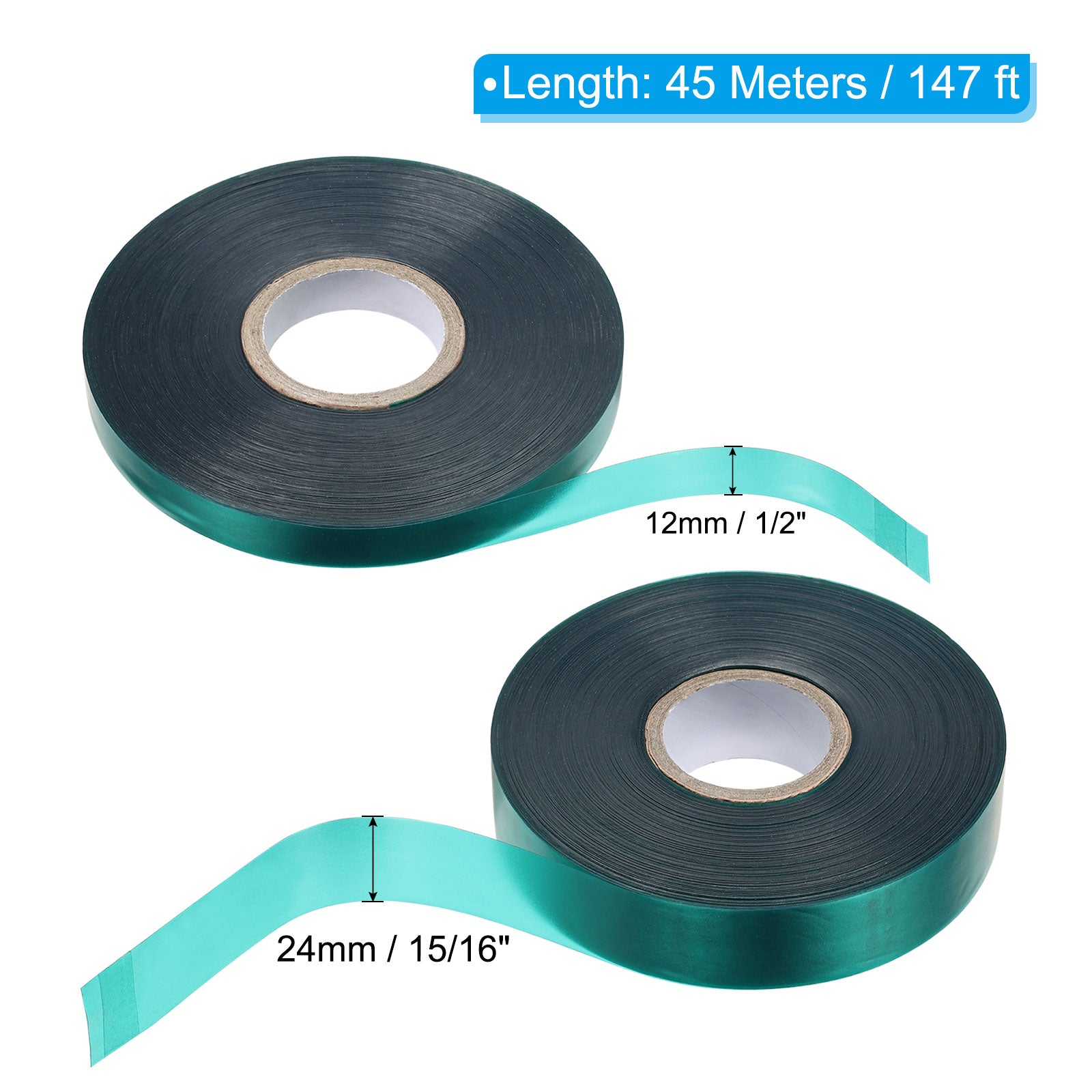 2pcs Stretch Tie Tape 1/2" 15/16" X147' PVC Ribbon for Garden Plants ...