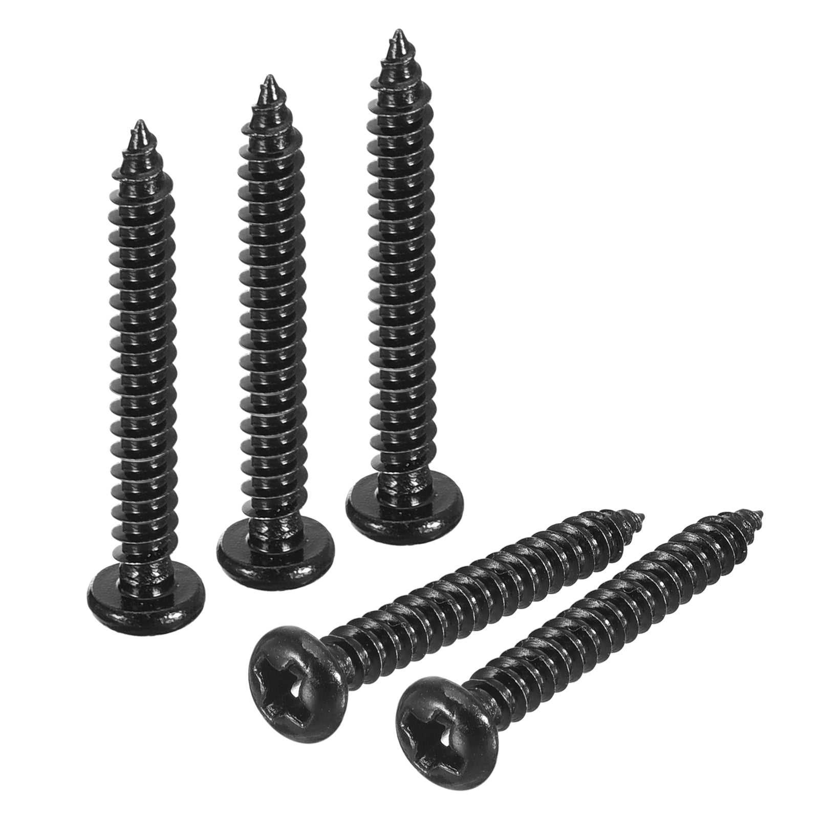 Uxcell 3mm x 25mm Phillips Pan Head Self-tapping Screw, 100pcs - 304 ...