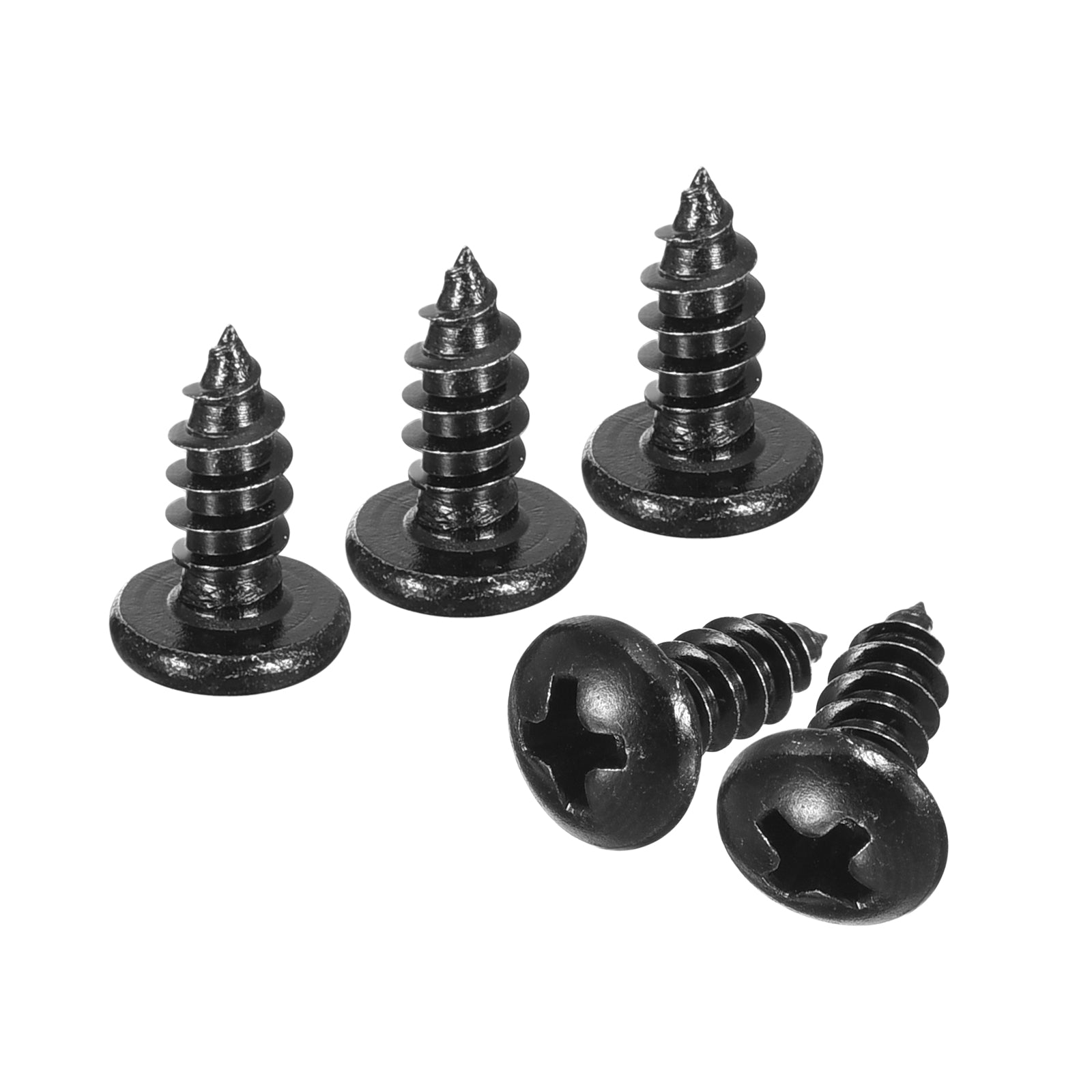 Uxcell 4mm x 10mm Phillips Pan Head Self-tapping Screw, 100pcs - 304 ...