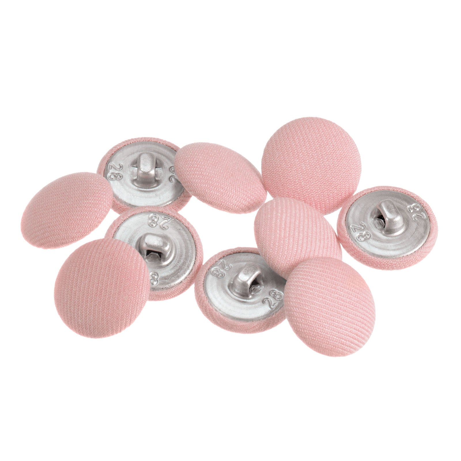 10pcs Fabric Cloth Covered Button 18mm Metal Round Sewing Buttons, Pink ...