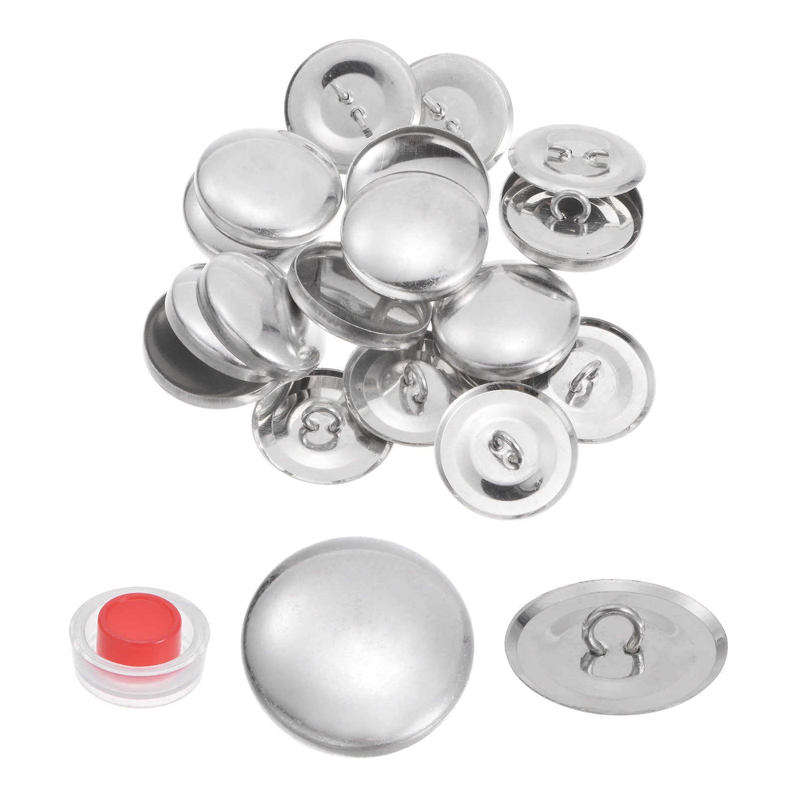 10 Sets Self Cover Button Kit 23mm Aluminum Button with Tools | Harfington