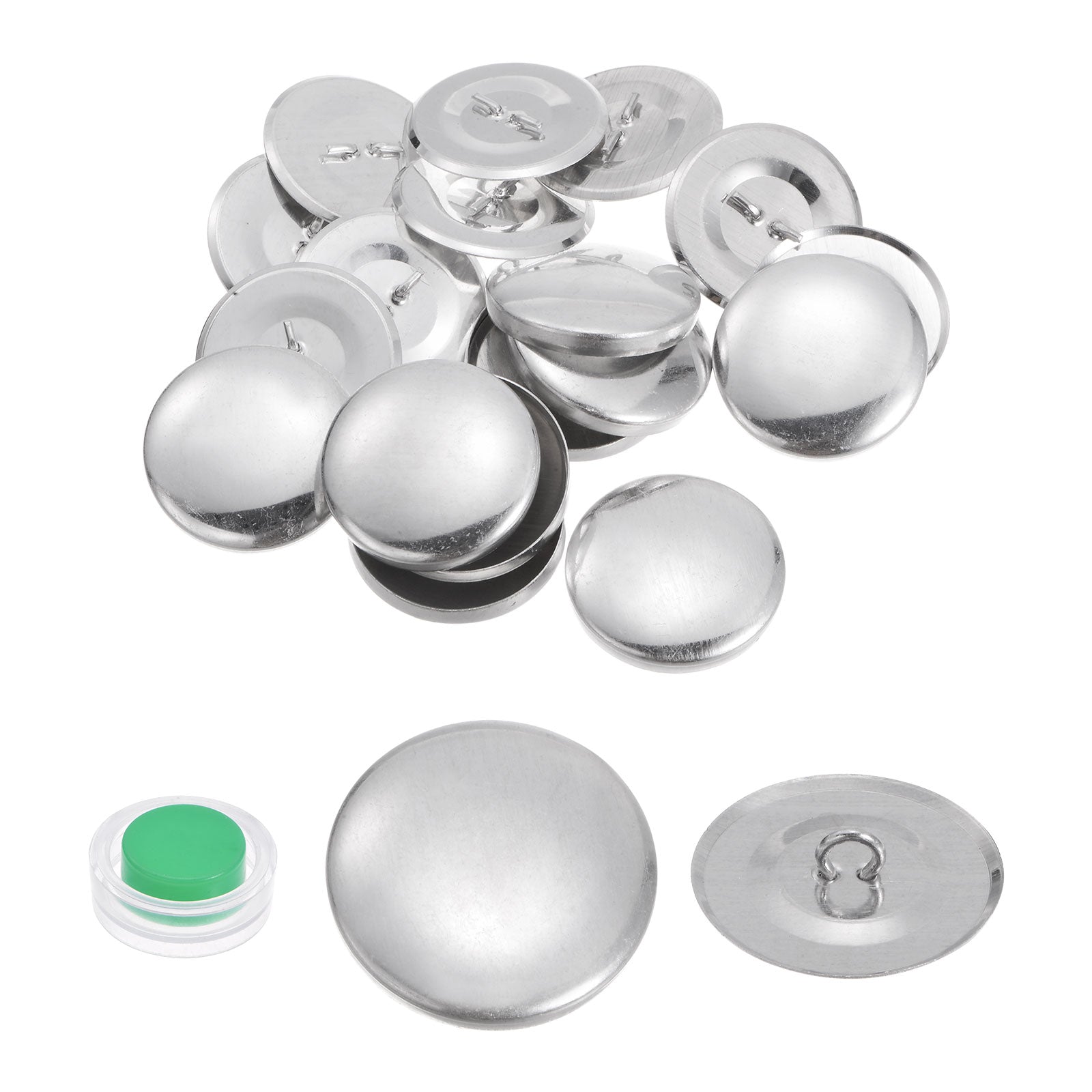 10 Sets Self Cover Button Kit 28mm Aluminum Button with Tools | Harfington