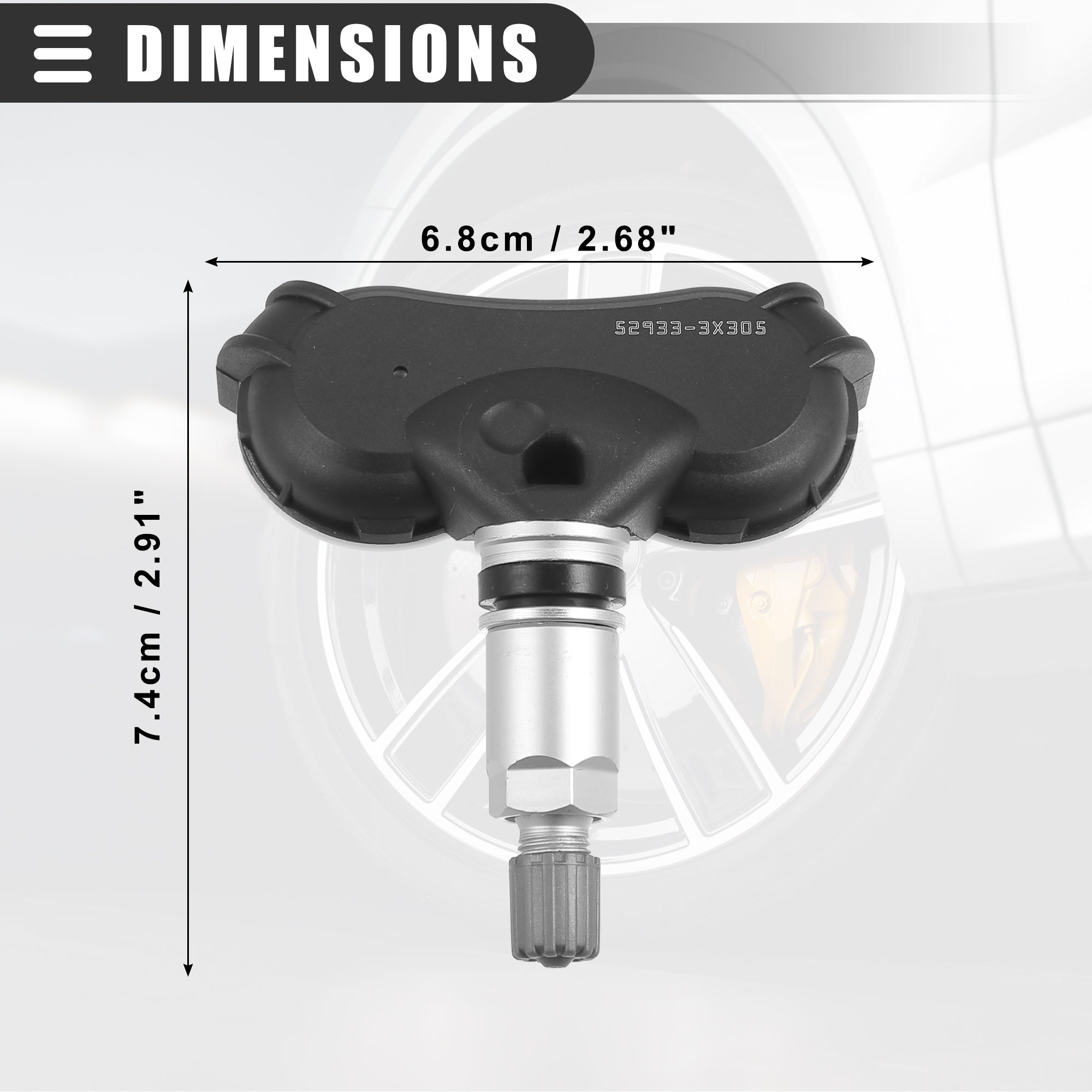 Programmed Tire Pressure Sensor, 433MHZ TPMS Sensor, for Hyundai ...