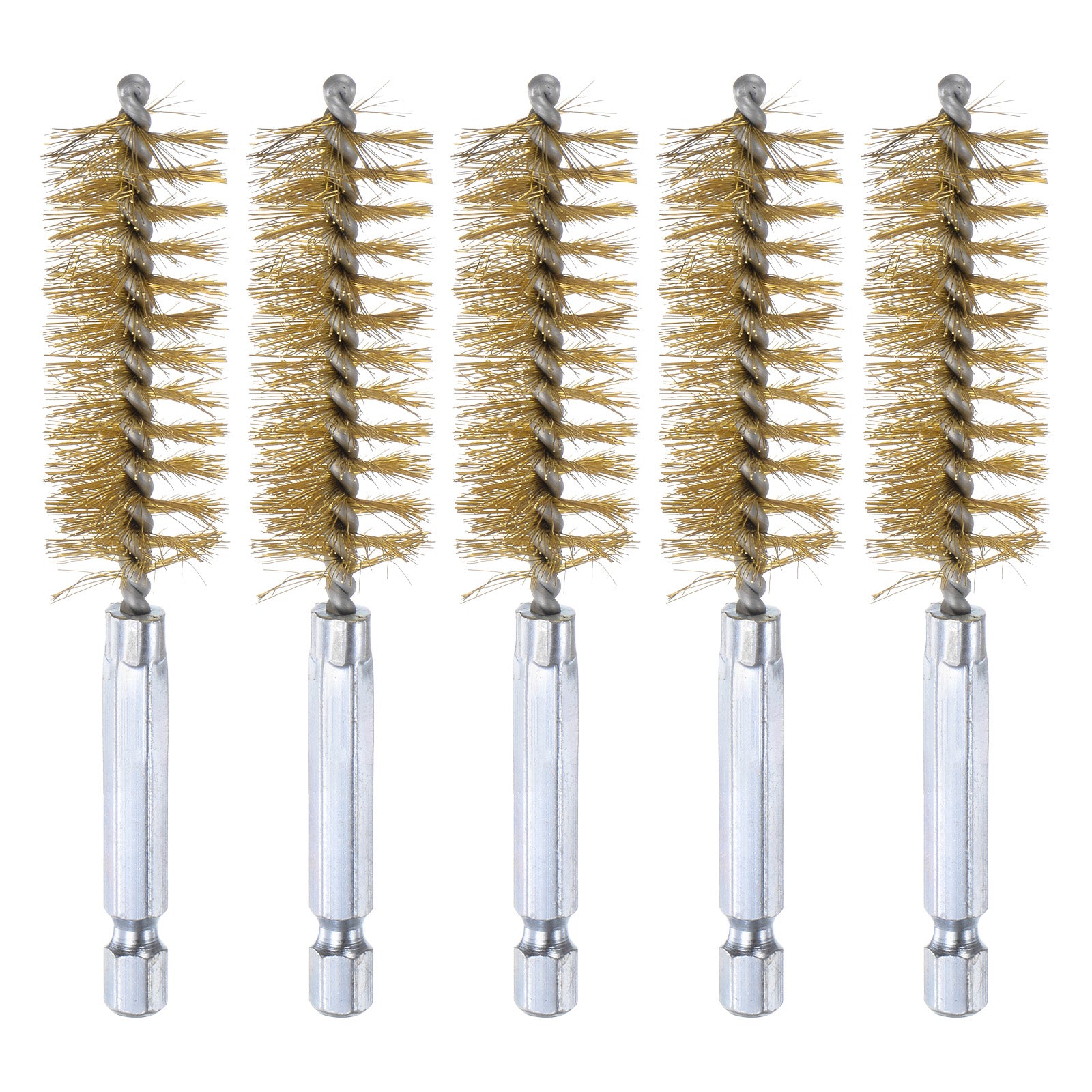 5Pcs Brass Bore Brush 19mm Dia 4" Long Cleaning Twisted Wire Brush with ...