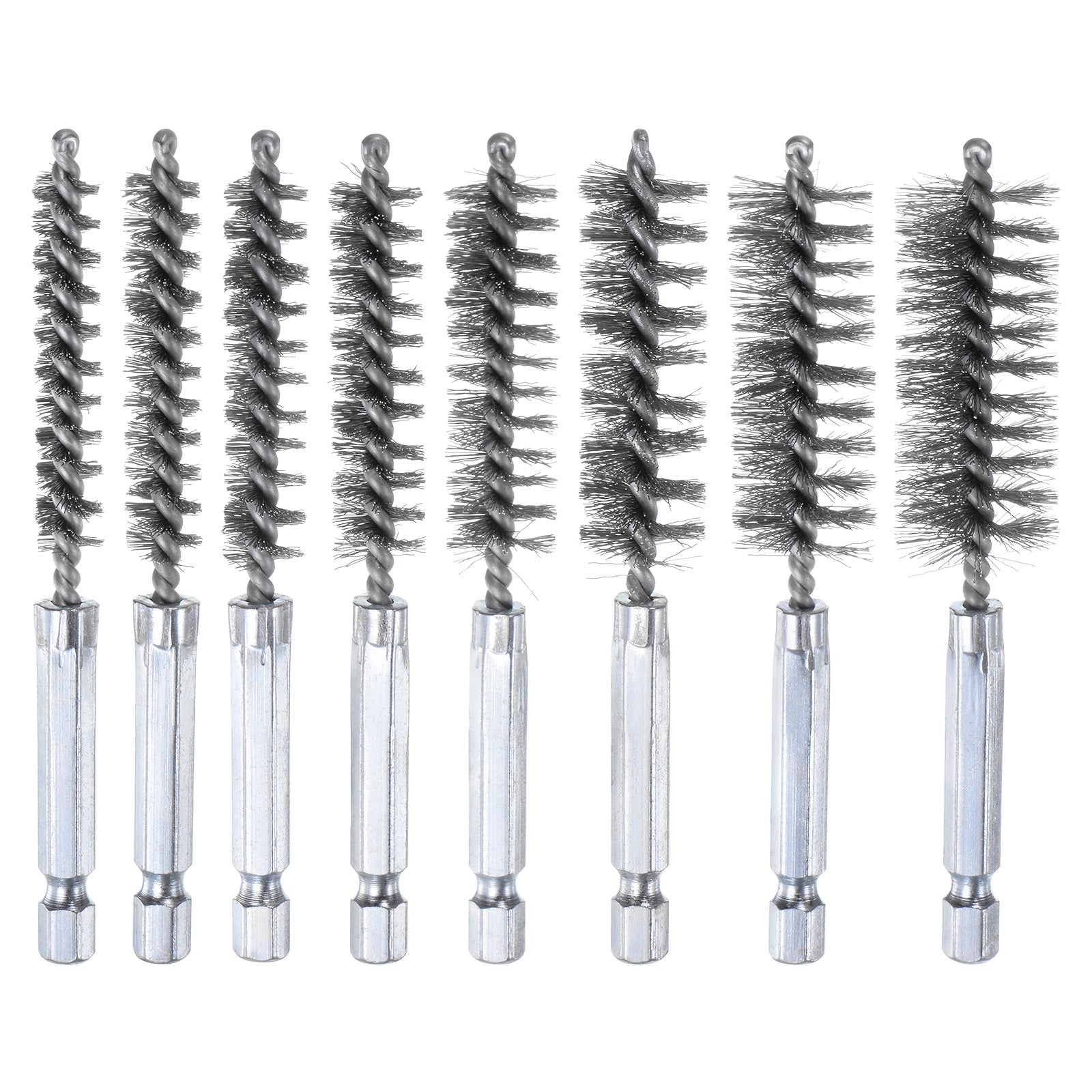 8Pcs Bore Brush Set 8mm, 9mm, 10mm, 11mm, 13mm, 15mm, 17mm, 19mm ...