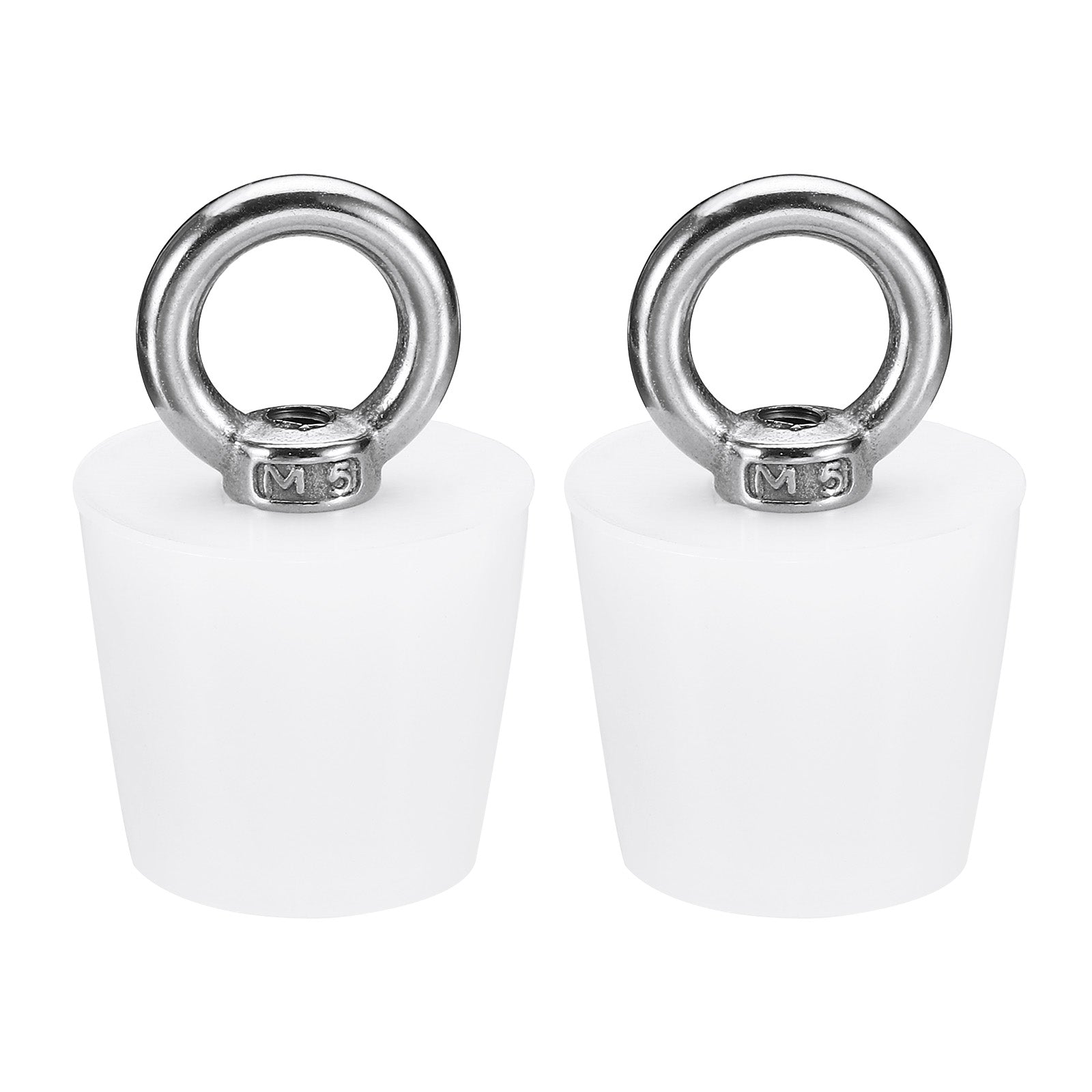 Silicone Rubber Tapered Plug 24 to 31mm Solid Stopper with Ring White ...