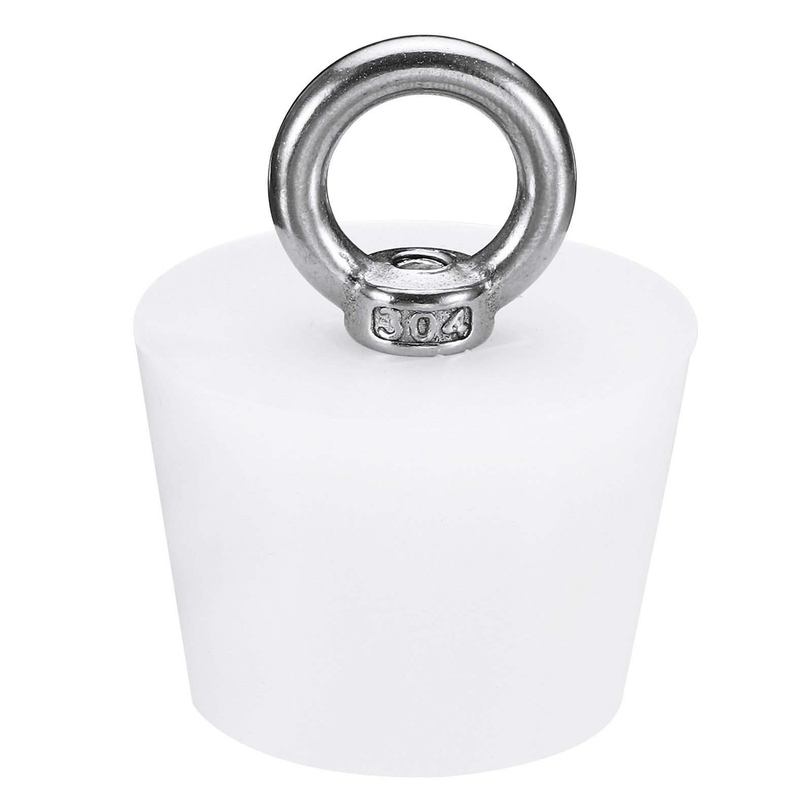 Silicone Rubber Tapered Plug 32 to 41mm Solid Stopper with Ring White ...