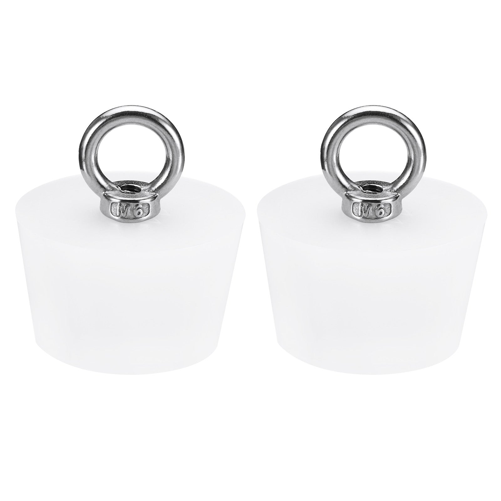 Silicone Rubber Tapered Plug 46 to 56mm Solid Stopper with Ring White ...