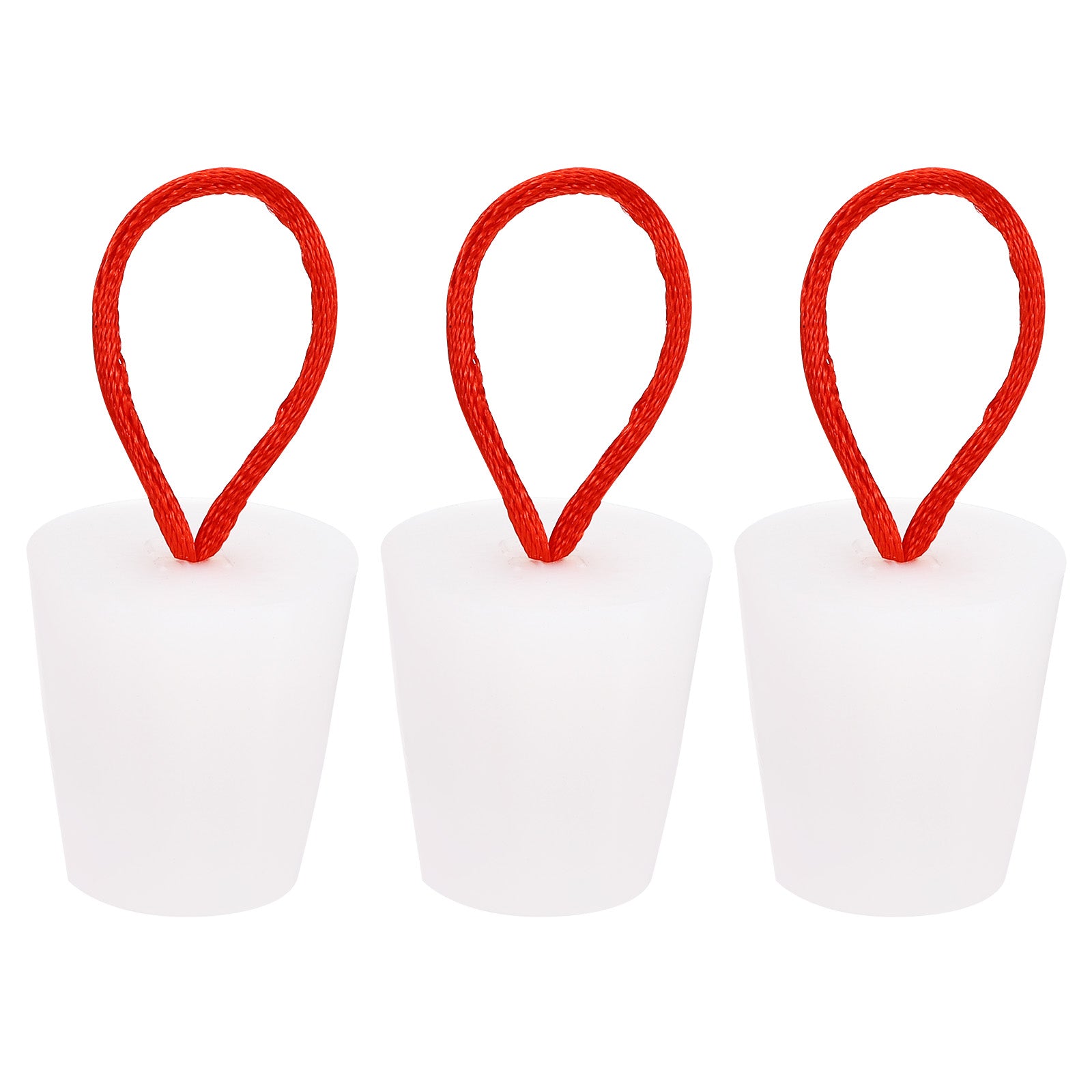 Silicone Rubber Tapered Plug 18 to 25mm Solid Stopper with Handle White ...