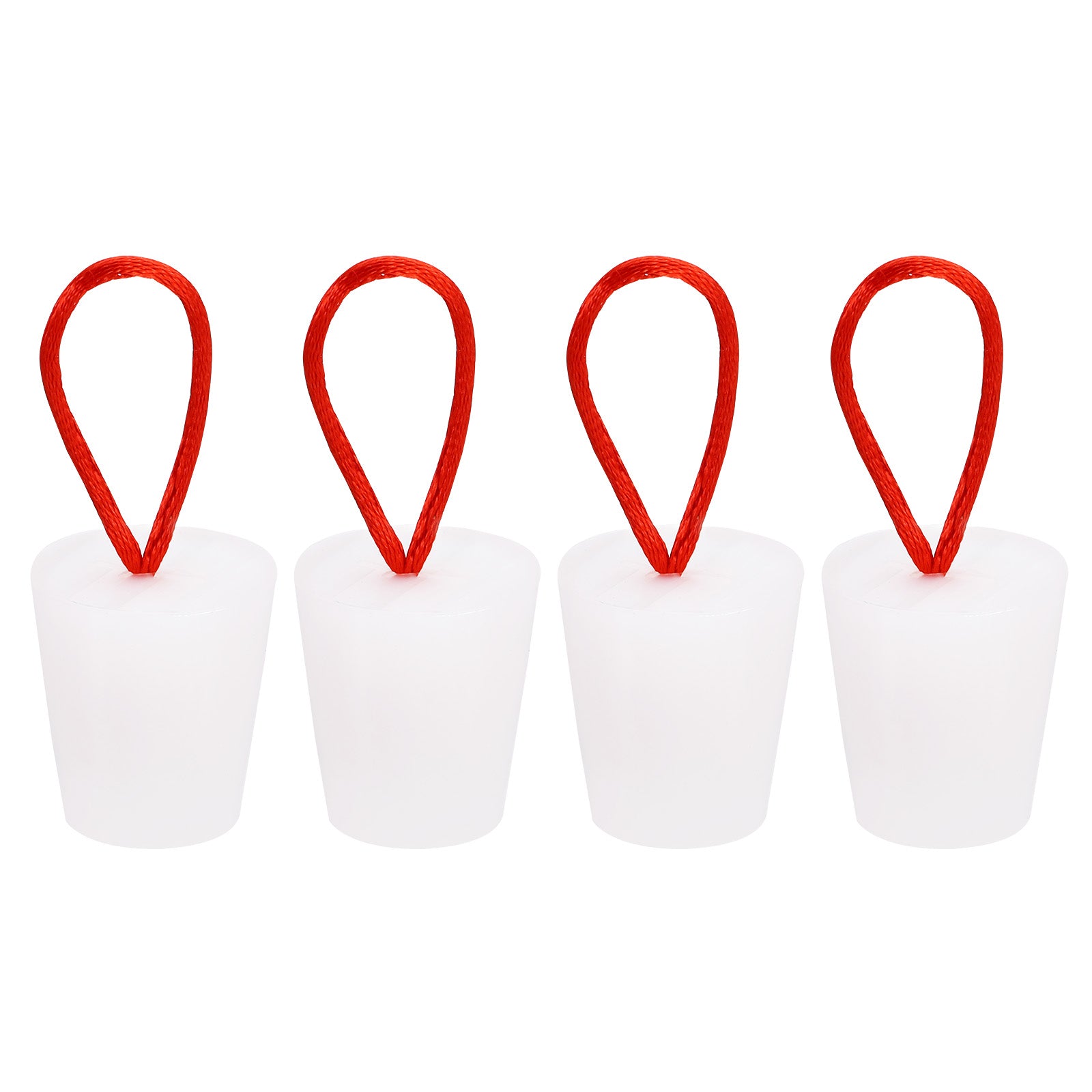 Silicone Rubber Tapered Plug 19 to 26mm Solid Stopper with Handle White ...