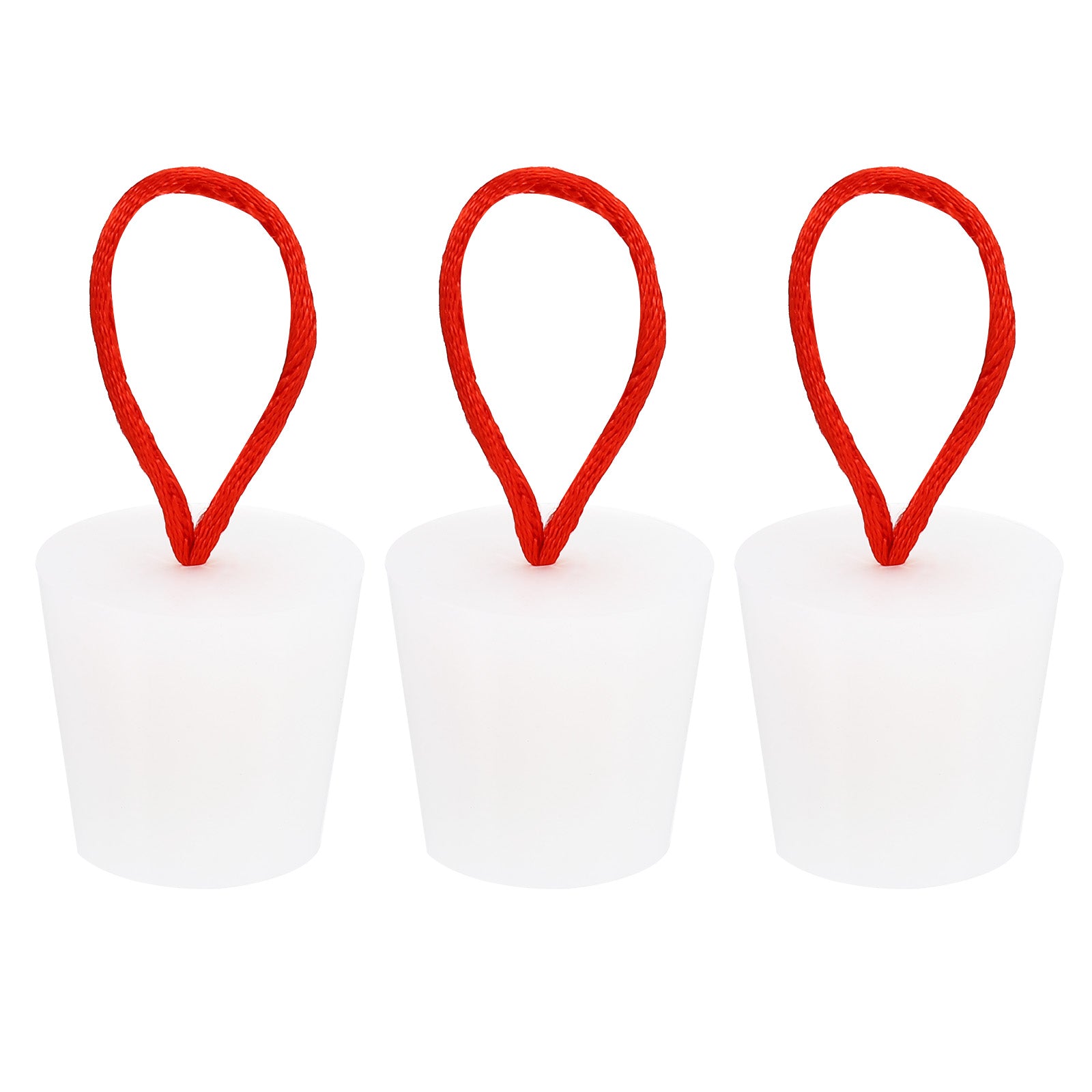 Silicone Rubber Tapered Plug 23 to 30mm Solid Stopper with Handle White ...