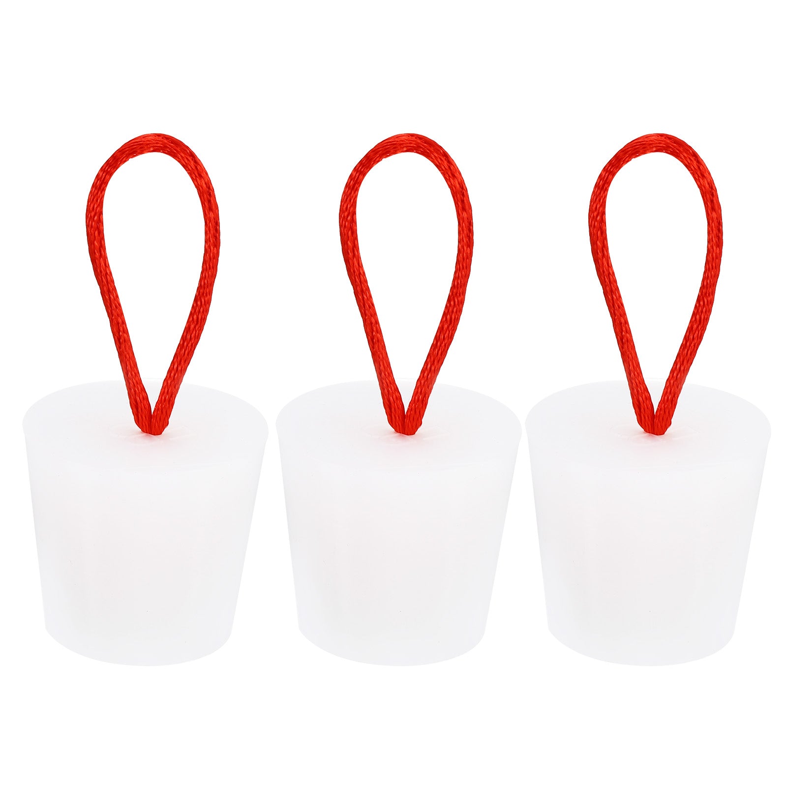 Silicone Rubber Tapered Plug 24 to 31mm Solid Stopper with Handle White ...
