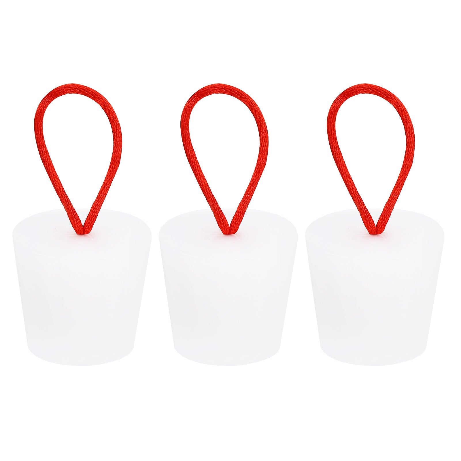 Silicone Rubber Tapered Plug 25 to 32mm Solid Stopper with Handle White ...