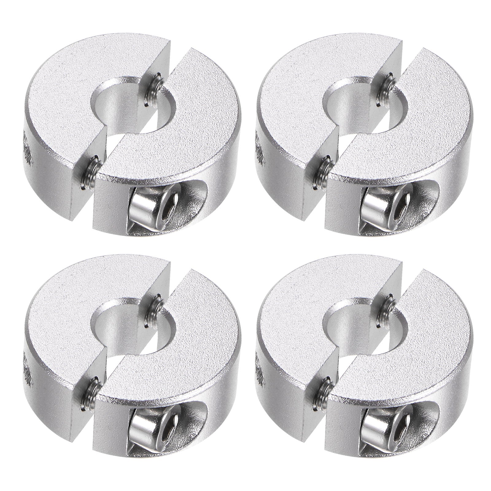 4pcs Double Split Shaft Collar 8mm Bore Clamp-On Collars, 25mm OD, 10mm ...