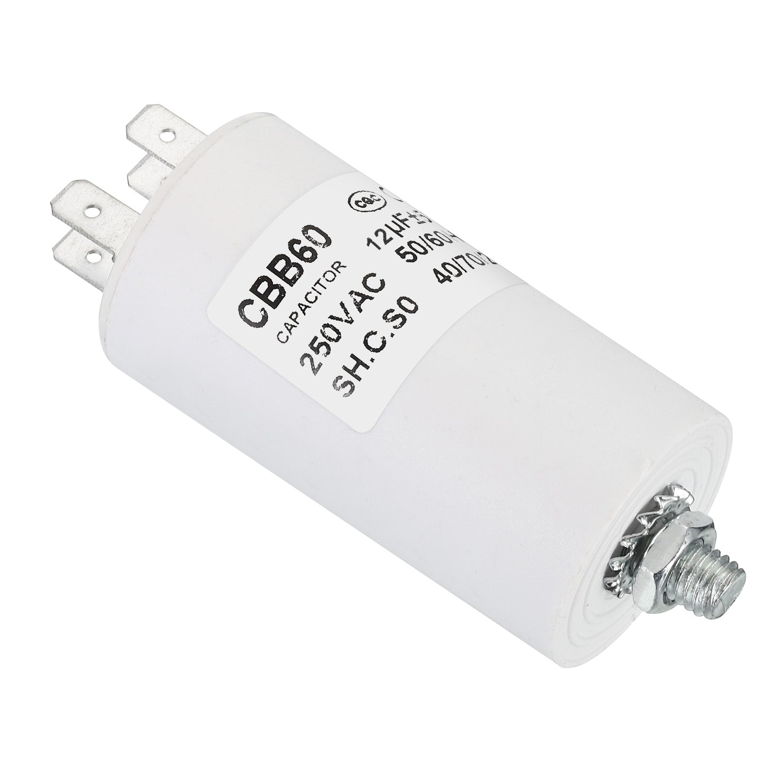 CBB60 12uf Running Capacitor,AC 250V 4 Pins 50/60Hz with M8 Screw ...