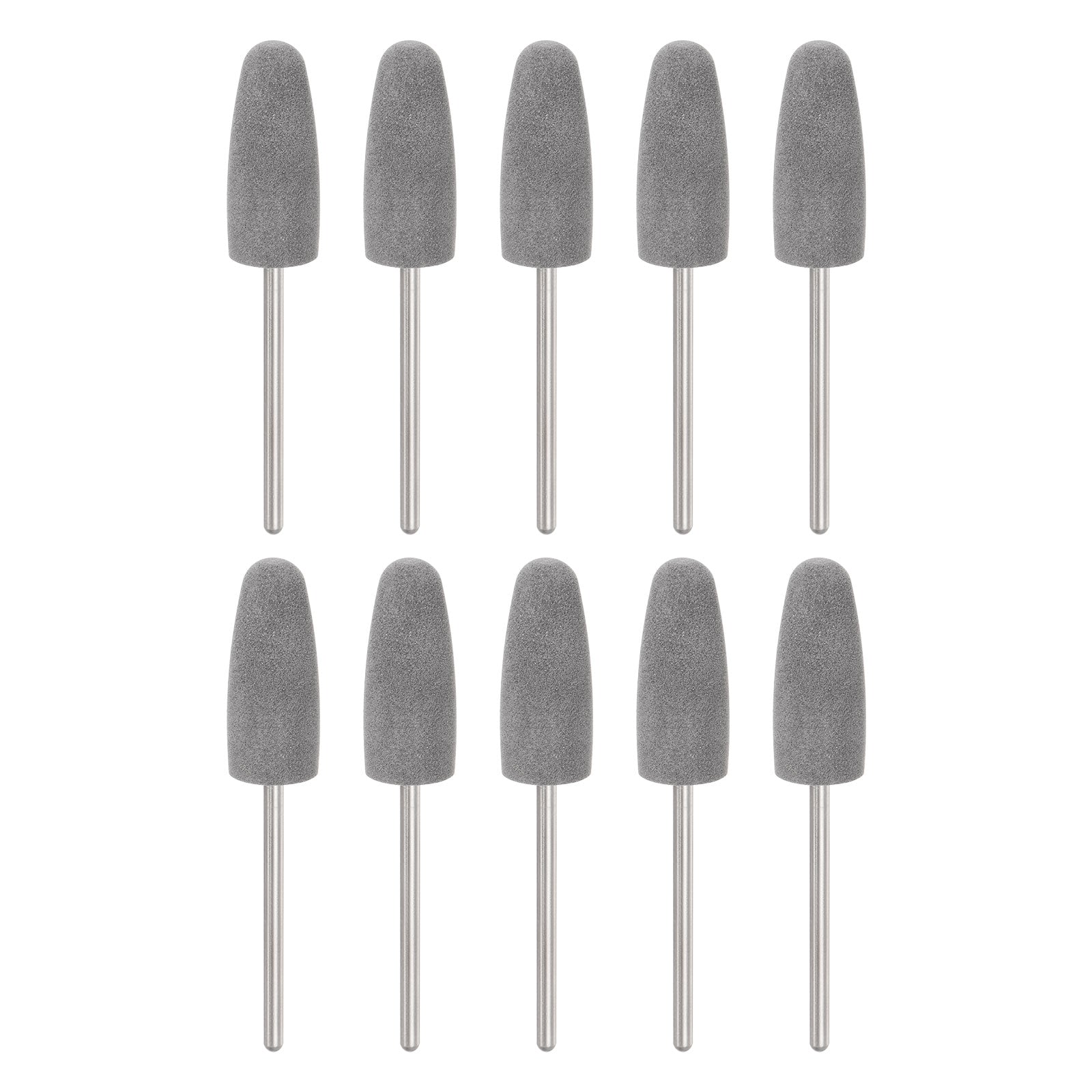 10pcs Rubber Polishing Bit Buffing Wheels 120 Grit 10mm Cone Grinding ...