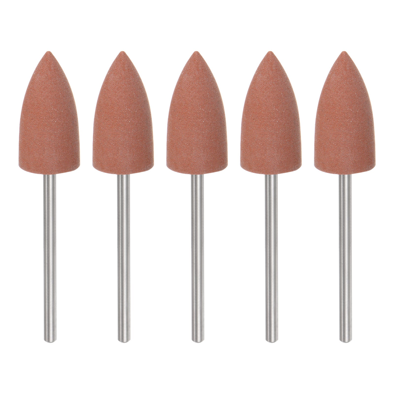 5pcs Rubber Polishing Bit Buffing Wheels 400 Grit 10mm Tapered Grinding ...