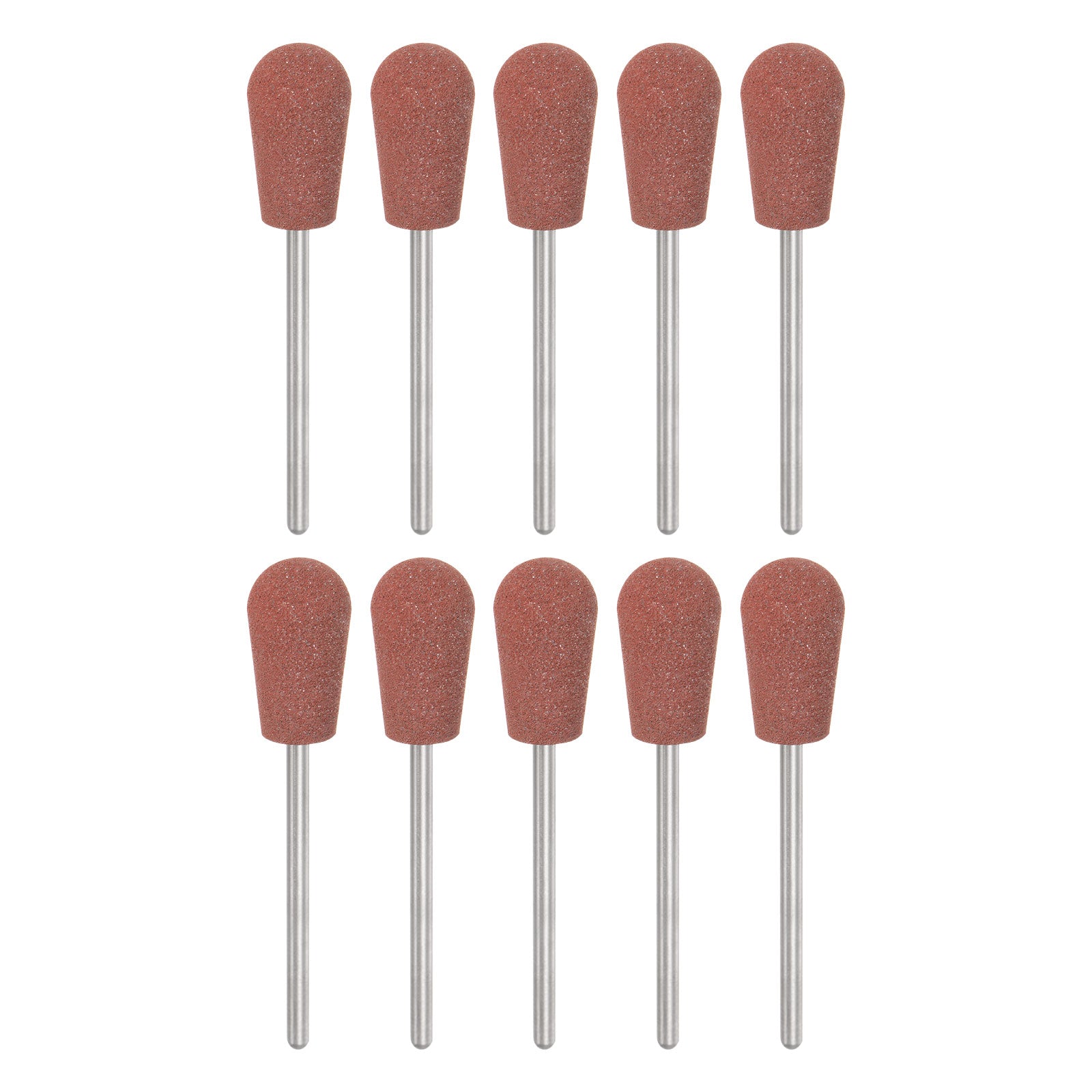 10pcs Rubber Polishing Bit Buffing Wheels 80 Grit 10mm Round Grinding ...