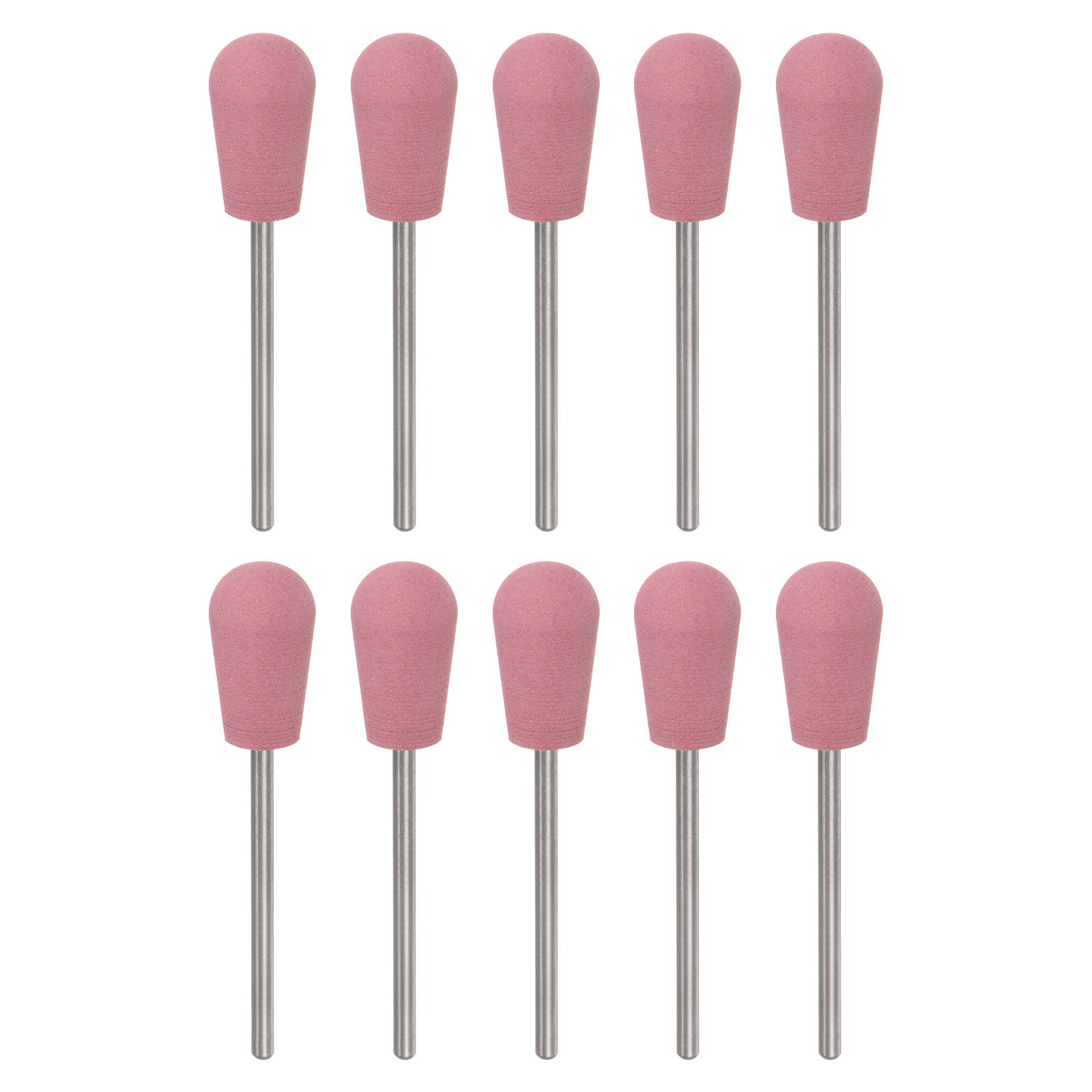 10pcs Rubber Polishing Bit Buffing Wheels 180 Grit 10mm Round Grinding ...