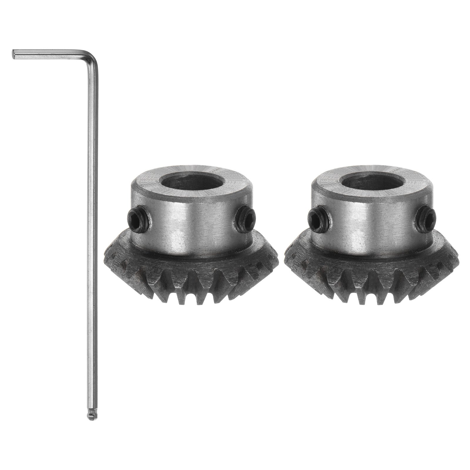 2pcs Bevel Gear 1.5M 20 Teeth 10mm Shaft Hole Tapered Bevel Pinion Gear ...