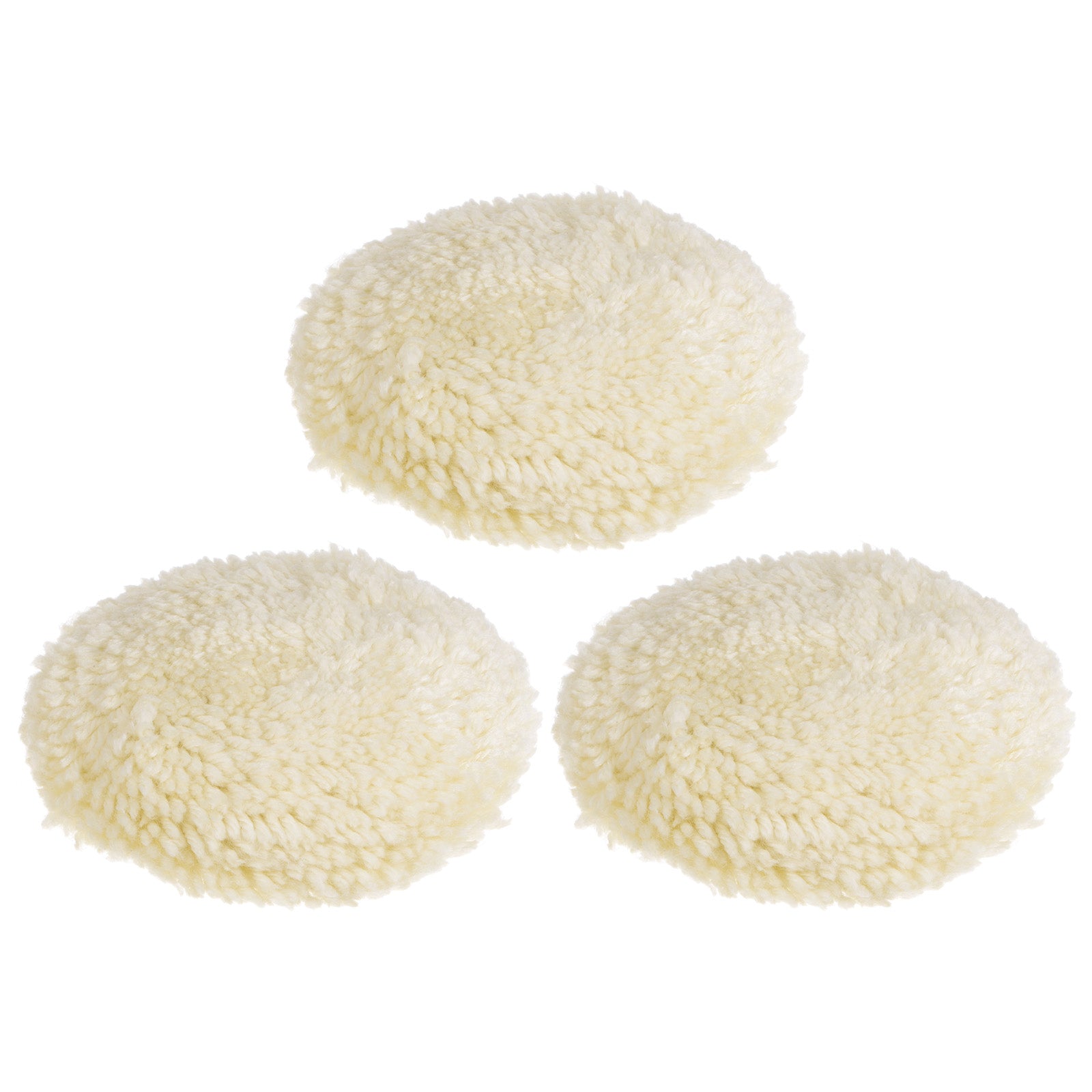 3pcs Wool Polishing Pads 5 Inch Wool Buffing Pad with Hook and Loop ...