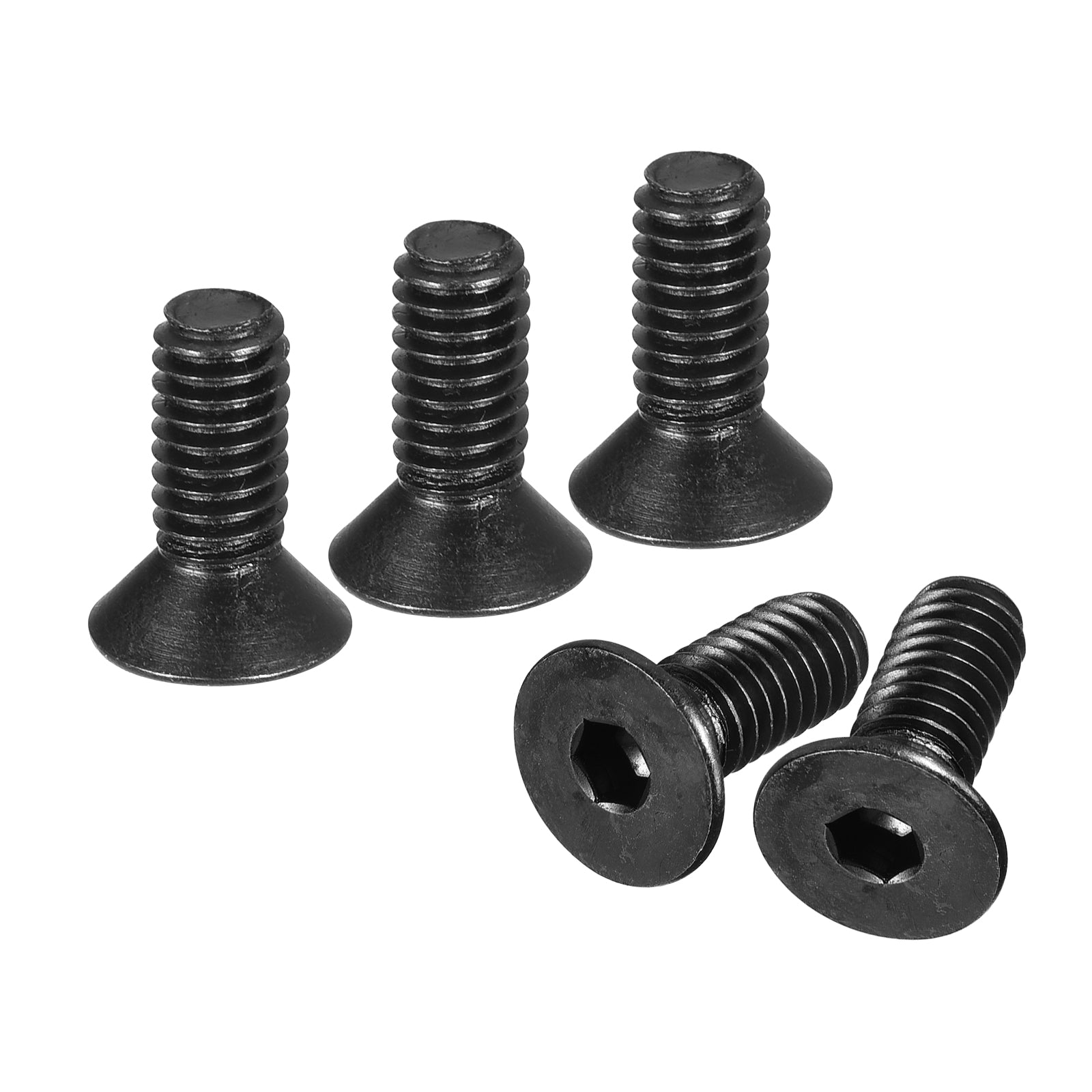 Uxcell 5/16-18x3/4" Flat Head Socket Cap Screws, 10.9 Grade Carbon ...
