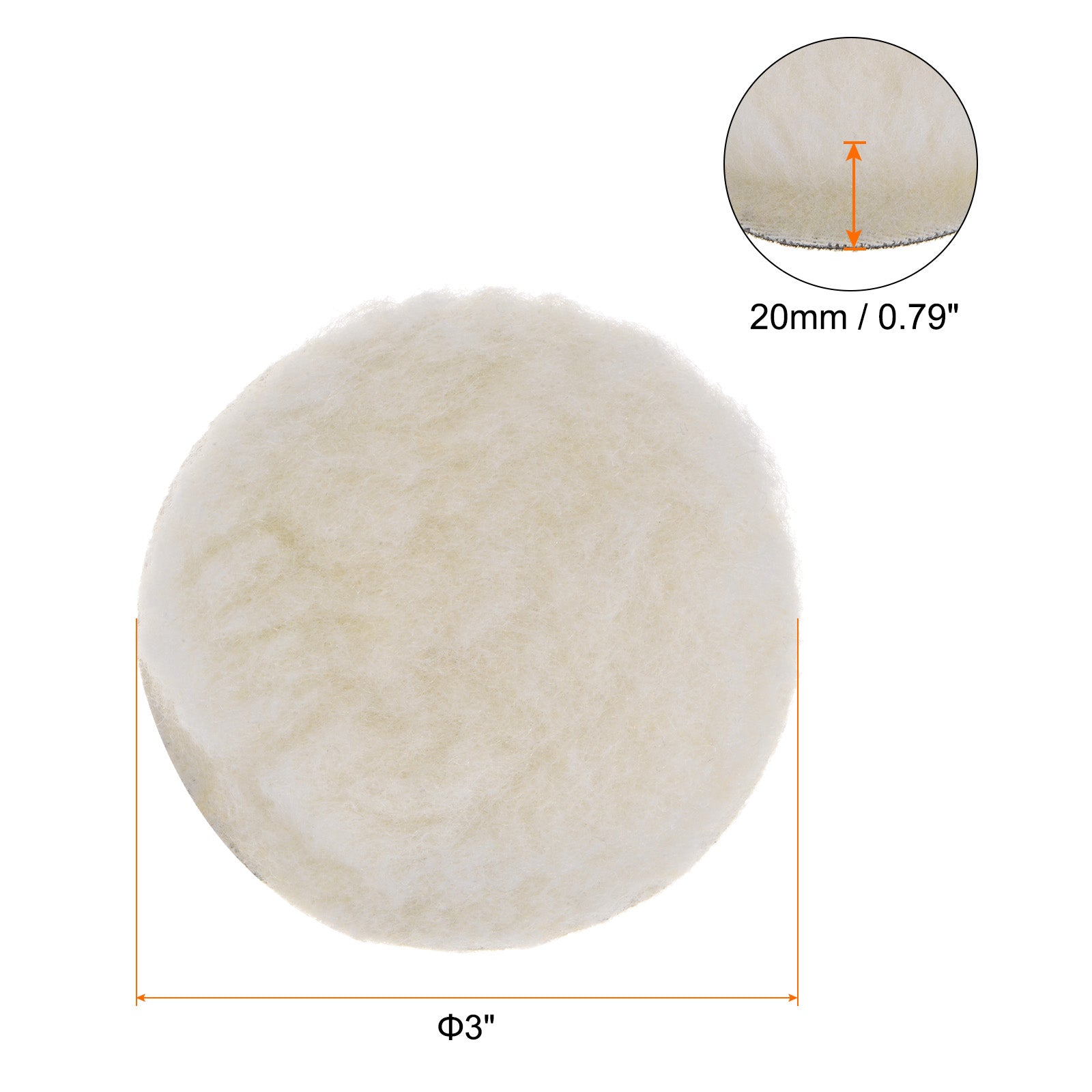 10pcs Wool Buffing Pads 3 Inch Polishing Pad Polishing Buffing Pad Hook ...