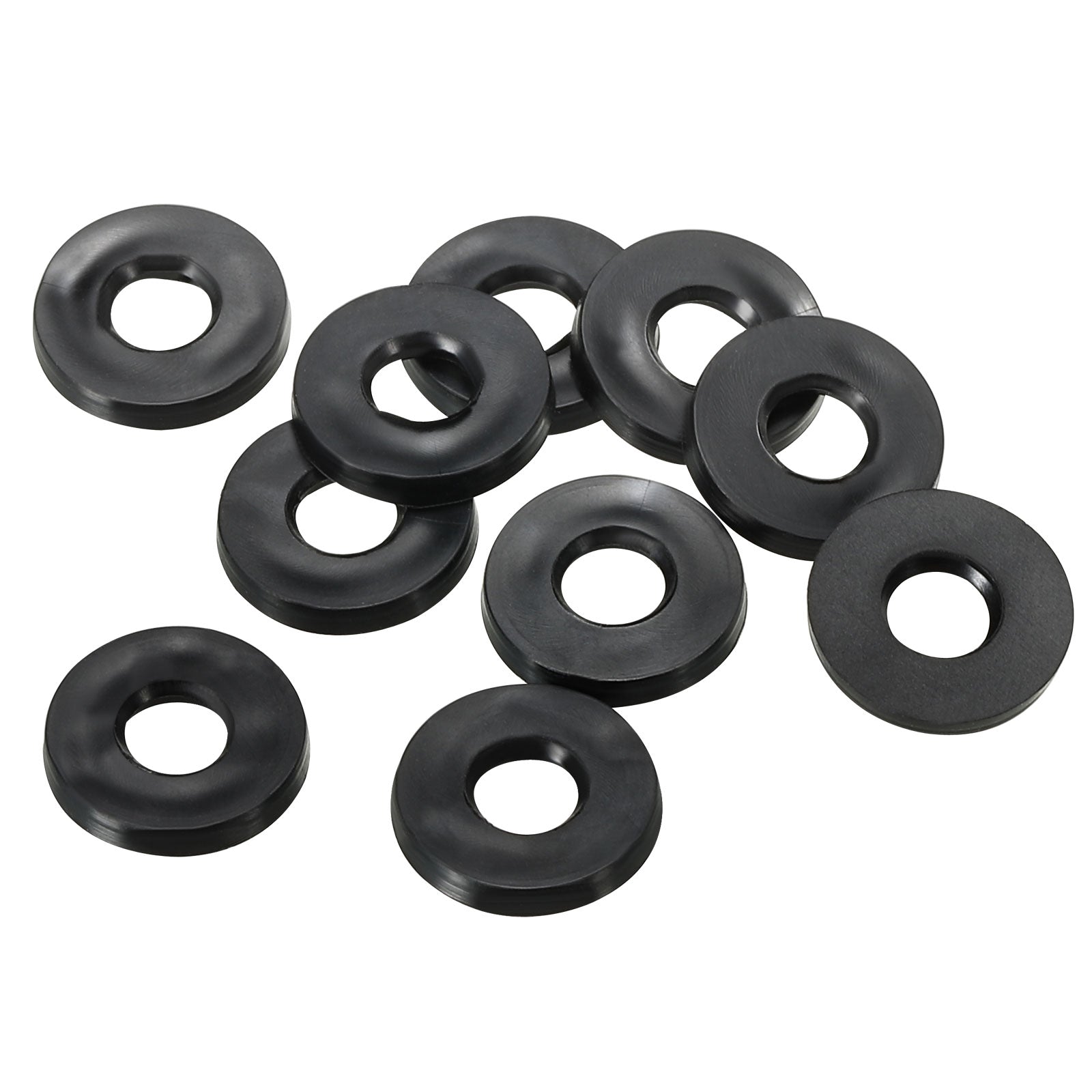 M5 Rubber Flat Washer, 10pcs 5mm ID 11mm OD 1.6mm Thick Sealing Spacer ...