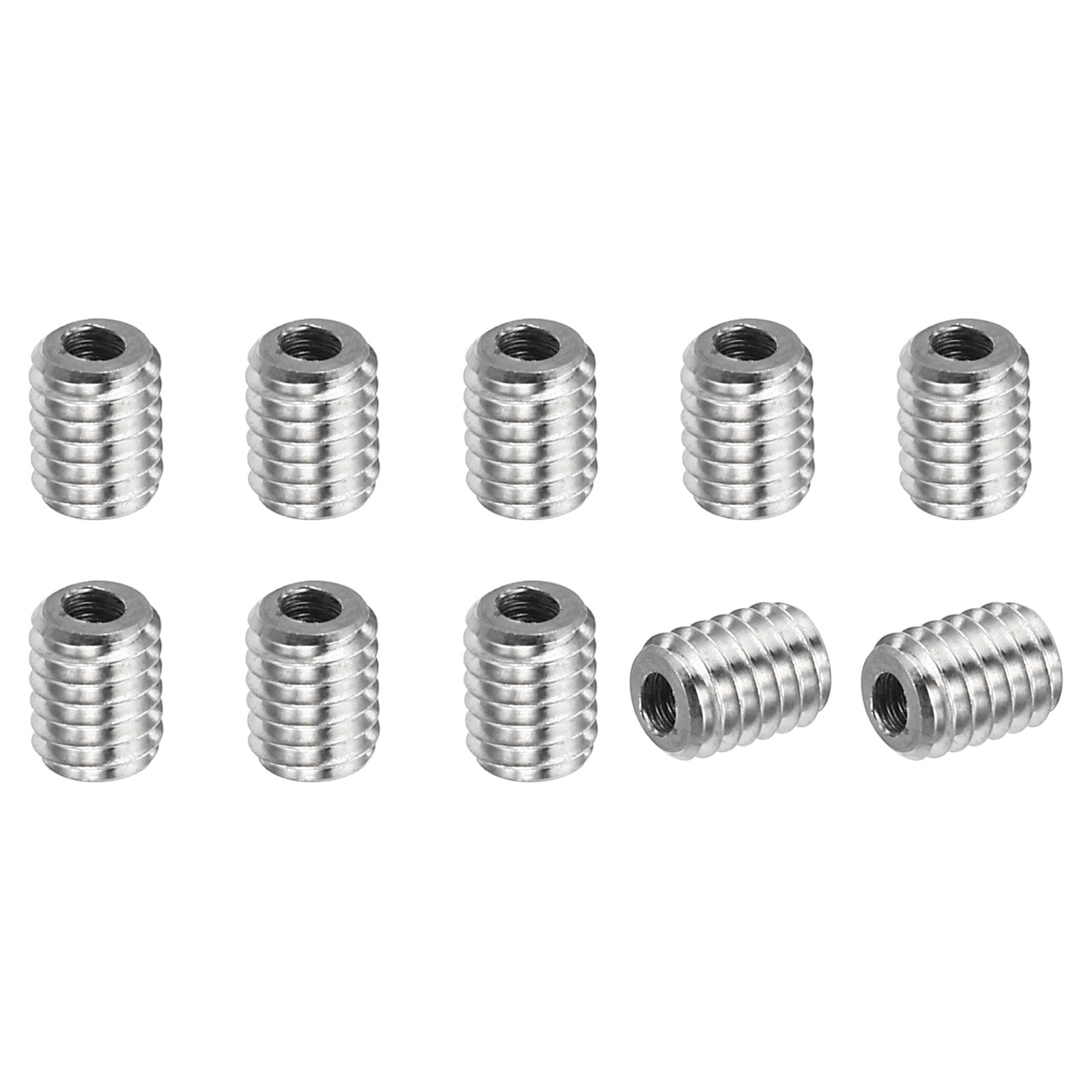 304 Stainless Steel Thread Adapters Sleeve Reducing Nut, 10 Pcs M4x0.7 ...