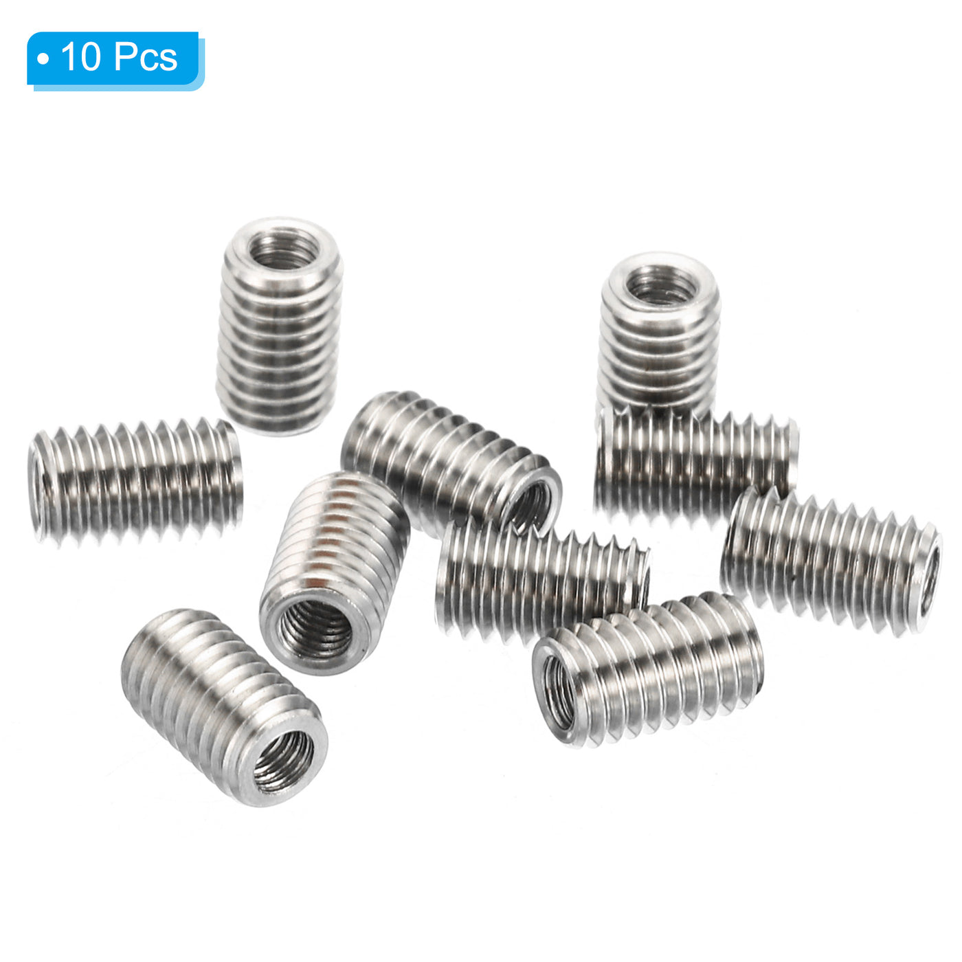 304 Stainless Steel Thread Adapters Sleeve Reducing Nut, 10 Pcs M5x0.8 ...