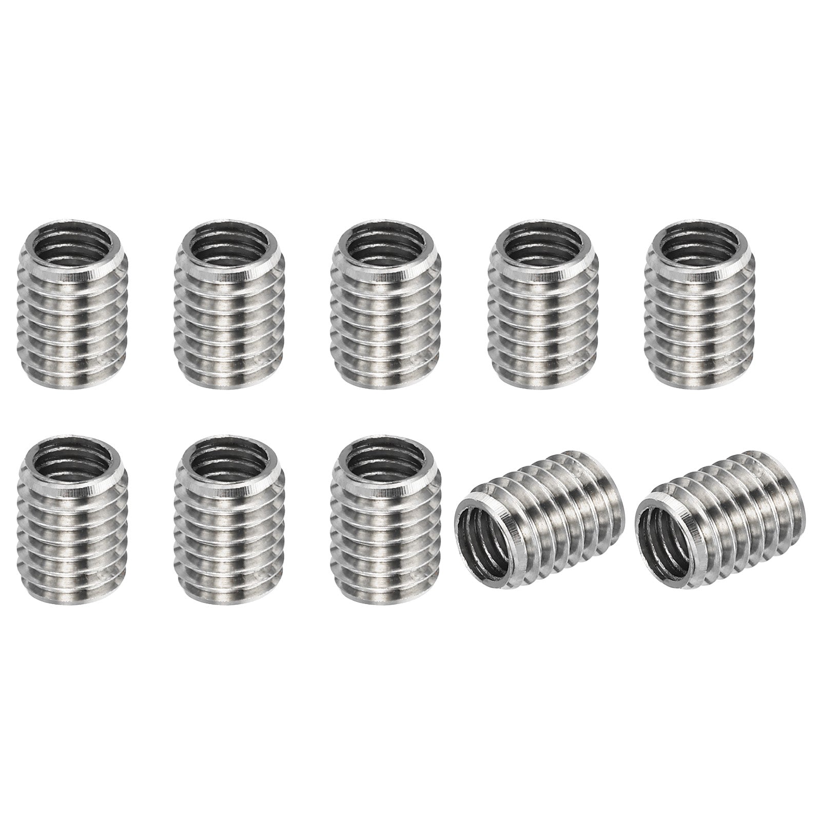 304 Stainless Steel Thread Adapters Sleeve Reducing Nut, 10 Pcs M8x1.25 ...