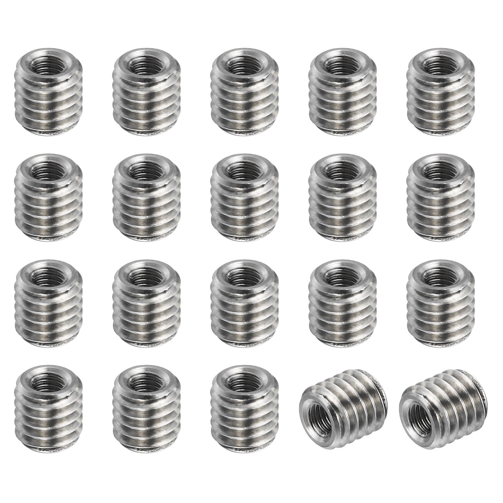 304 Stainless Steel Thread Adapters Sleeve Reducing Nut, 20 Pcs M6x1.0 ...