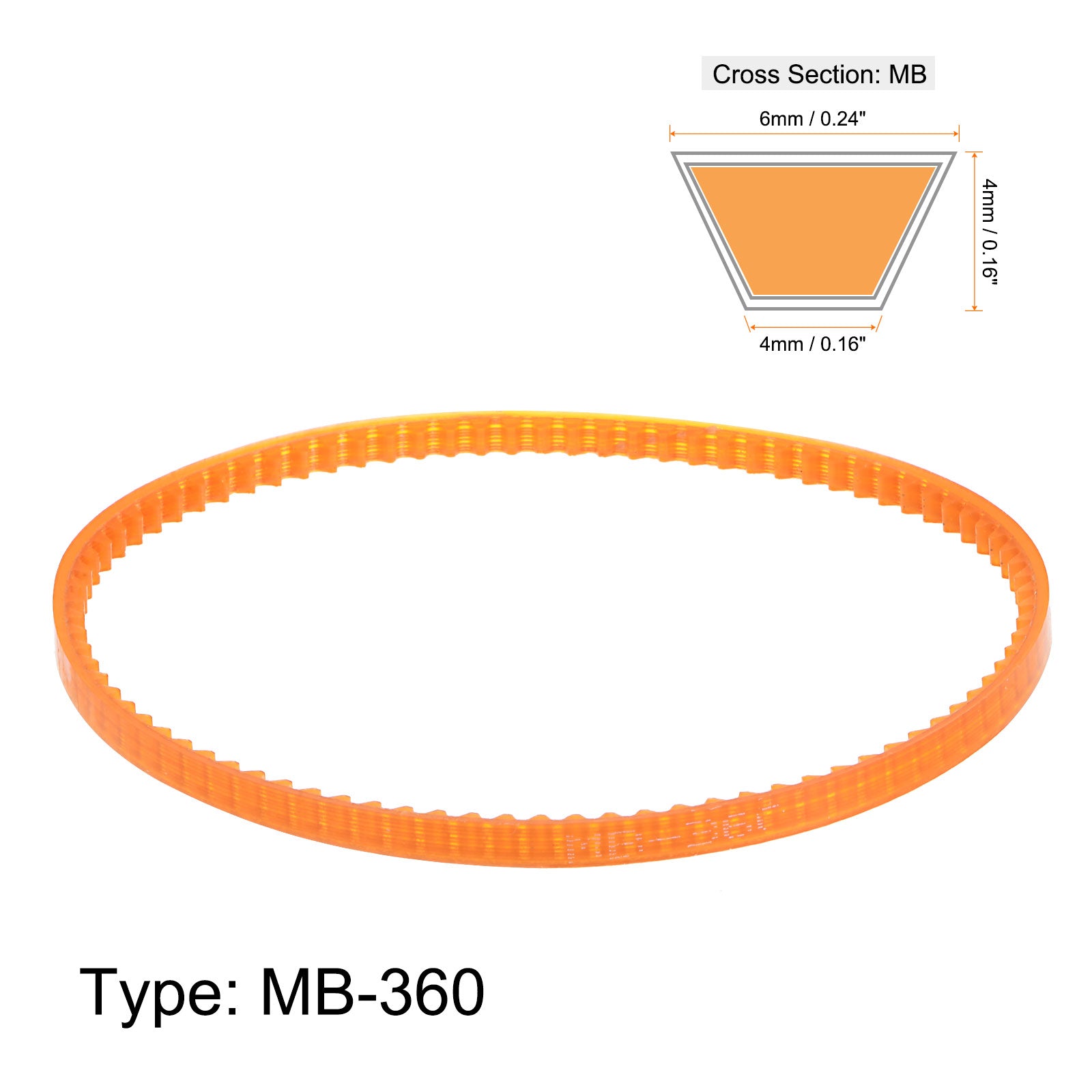 5pcs MB Series Standard Sewing Machine Belts MB360 Neoprene Motor V ...